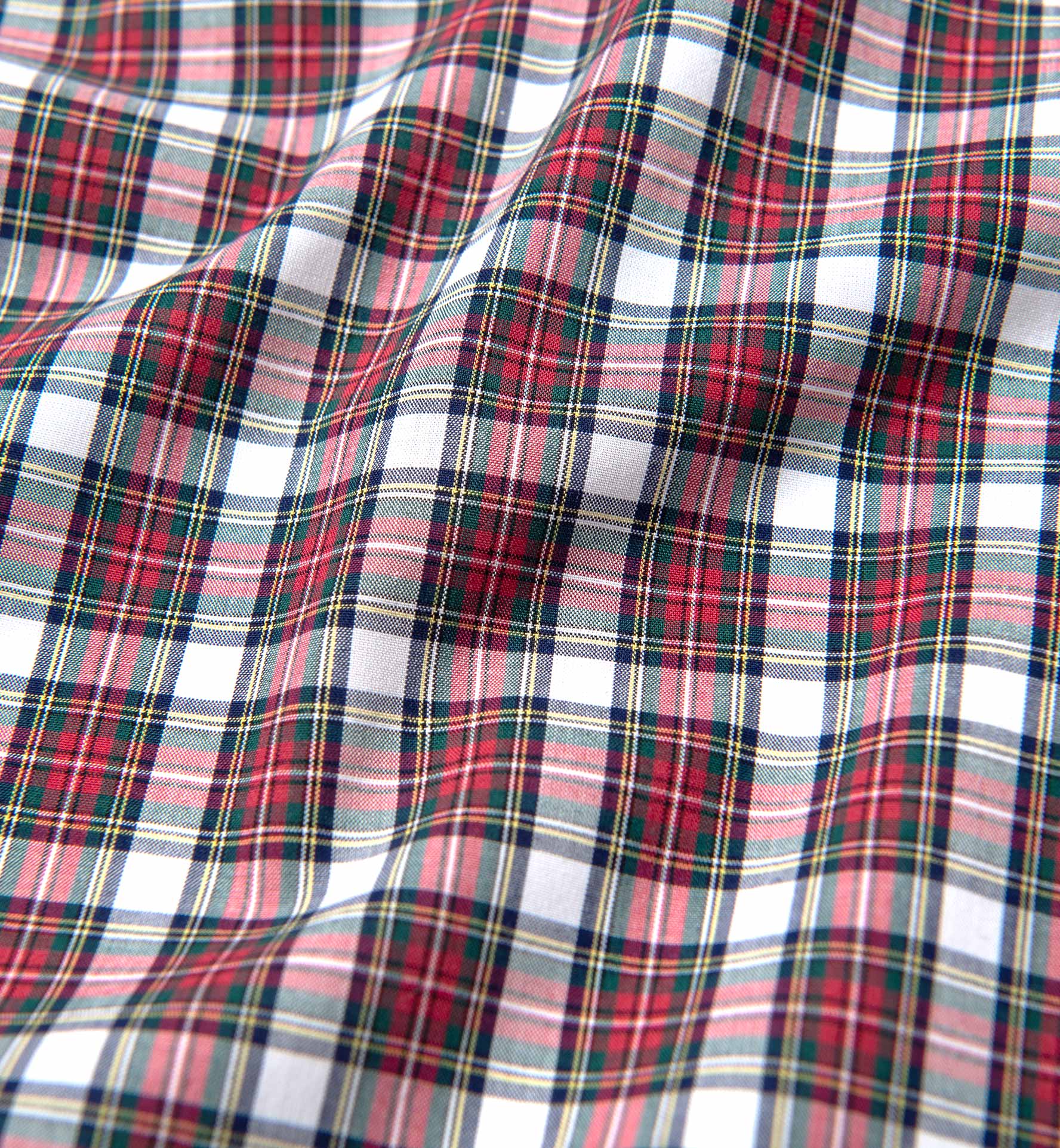 Lorimer Red White and Yellow Small Tartan Shirts by Proper Cloth
