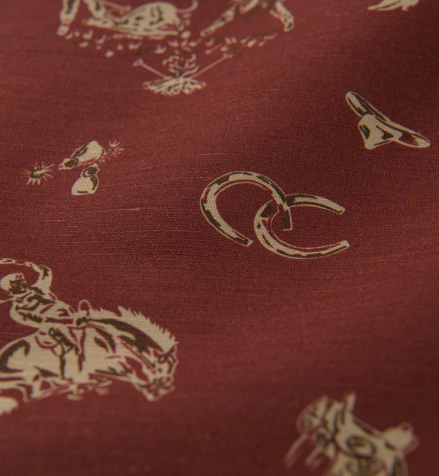 Rust Rodeo Print Cotton and Linen Shirts by Proper Cloth