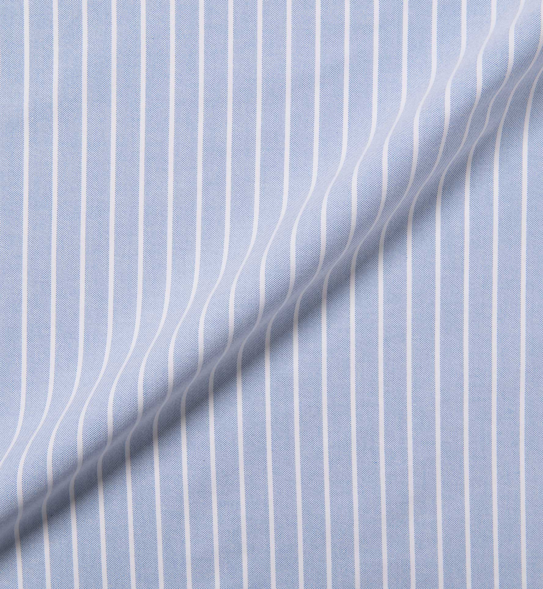 Light Blue Wide Stripe Heavy Oxford Shirts by Proper Cloth