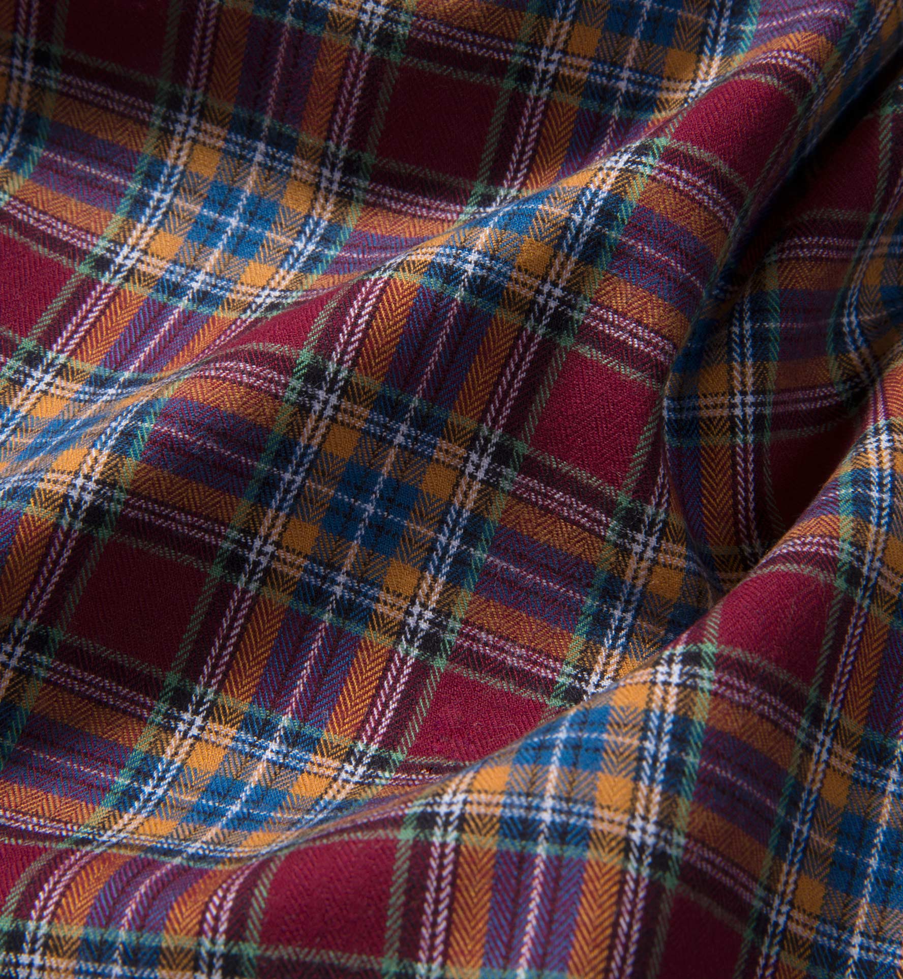 Burgundy and Amber Plaid Flannel Shirts by Proper Cloth