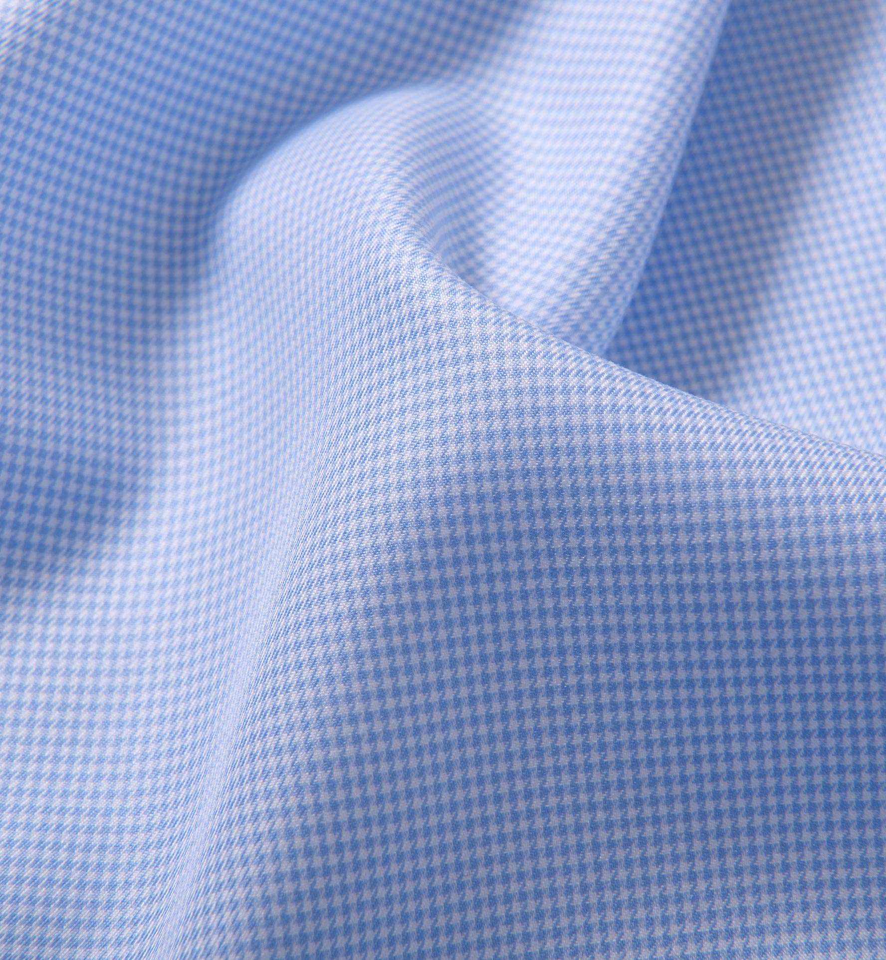 Mayfair Wrinkle-Resistant Light Blue Houndstooth Shirts by Proper Cloth