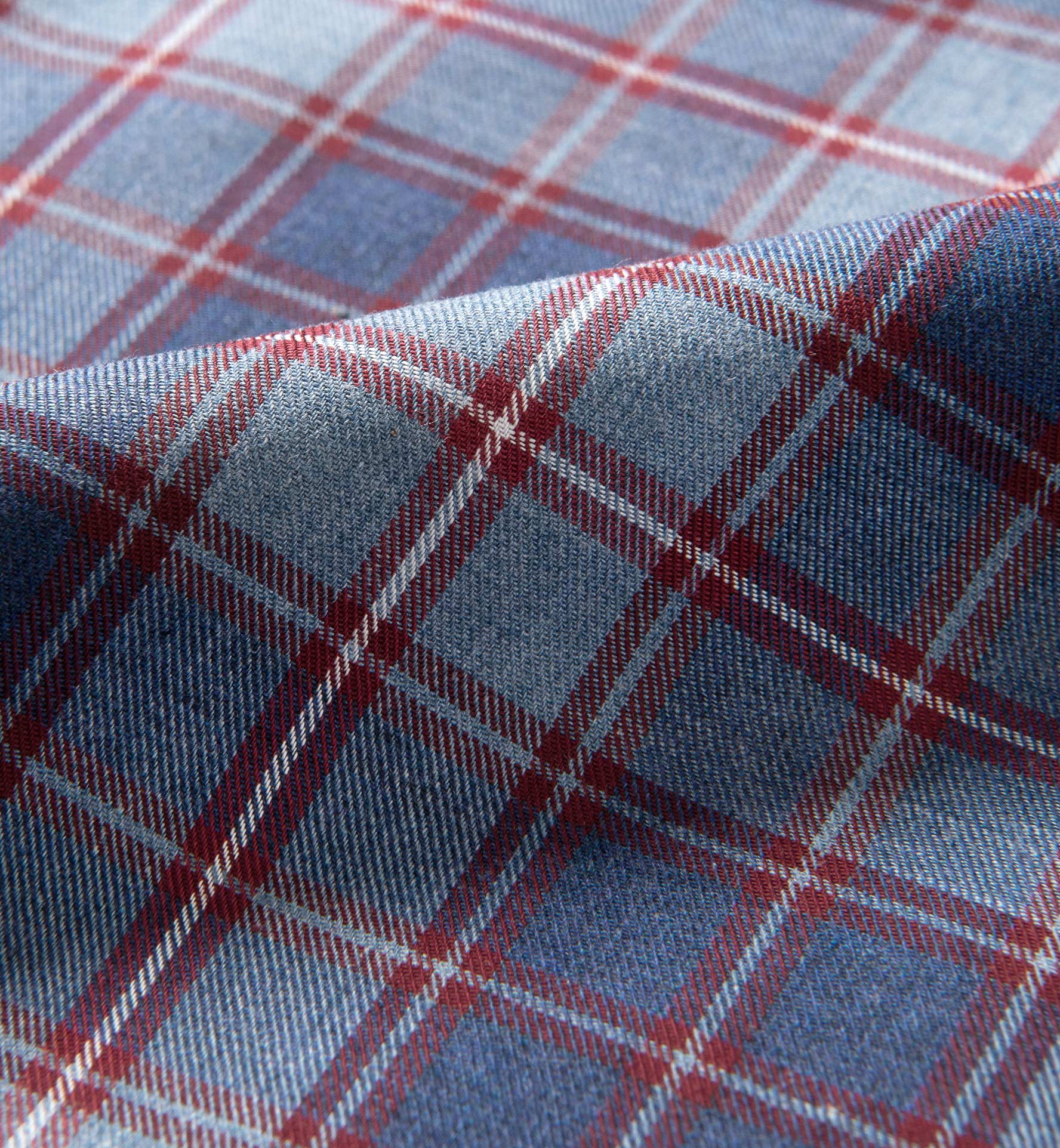 Red and Blue Melange Plaid Shirts by Proper Cloth