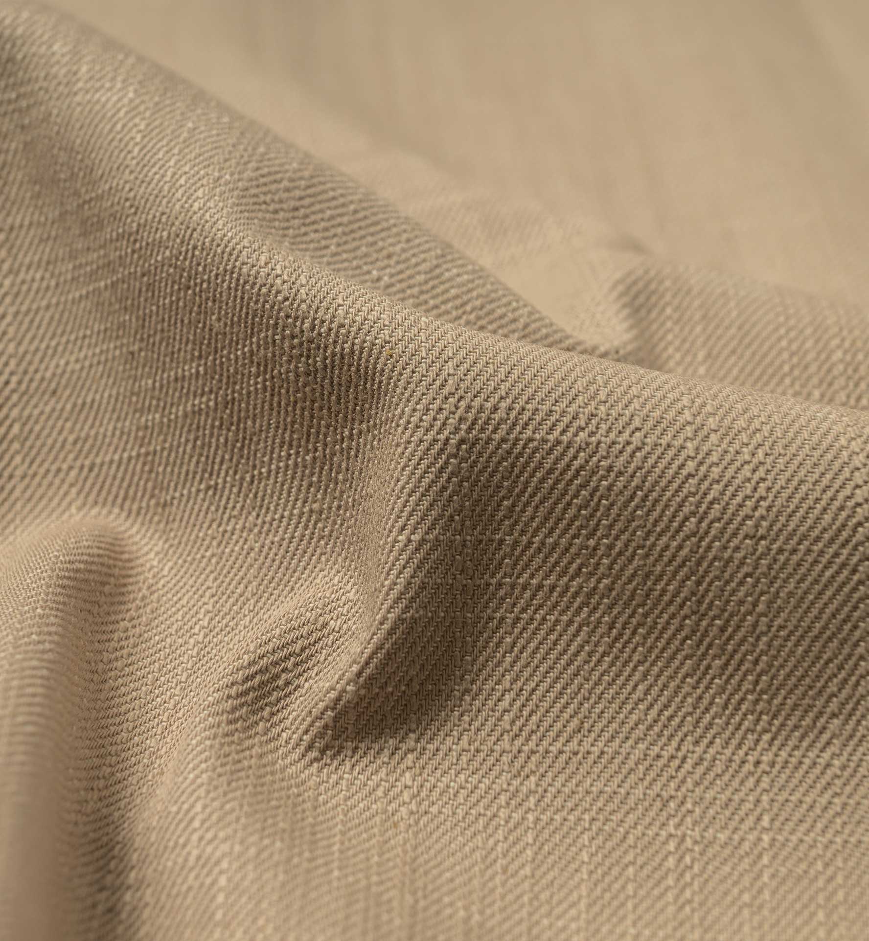 Albiate Washed Beige Organic Slub Denim Shirts by Proper Cloth