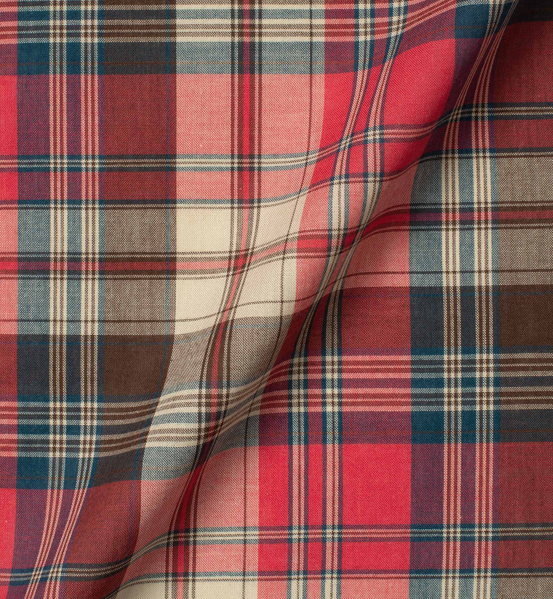 Red Ecru and Brown Indian Madras Shirts by Proper Cloth