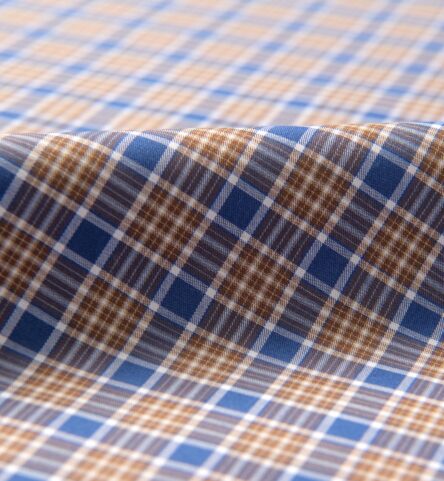 Canclini Brown and Royal Blue Plaid Shirts by Proper Cloth