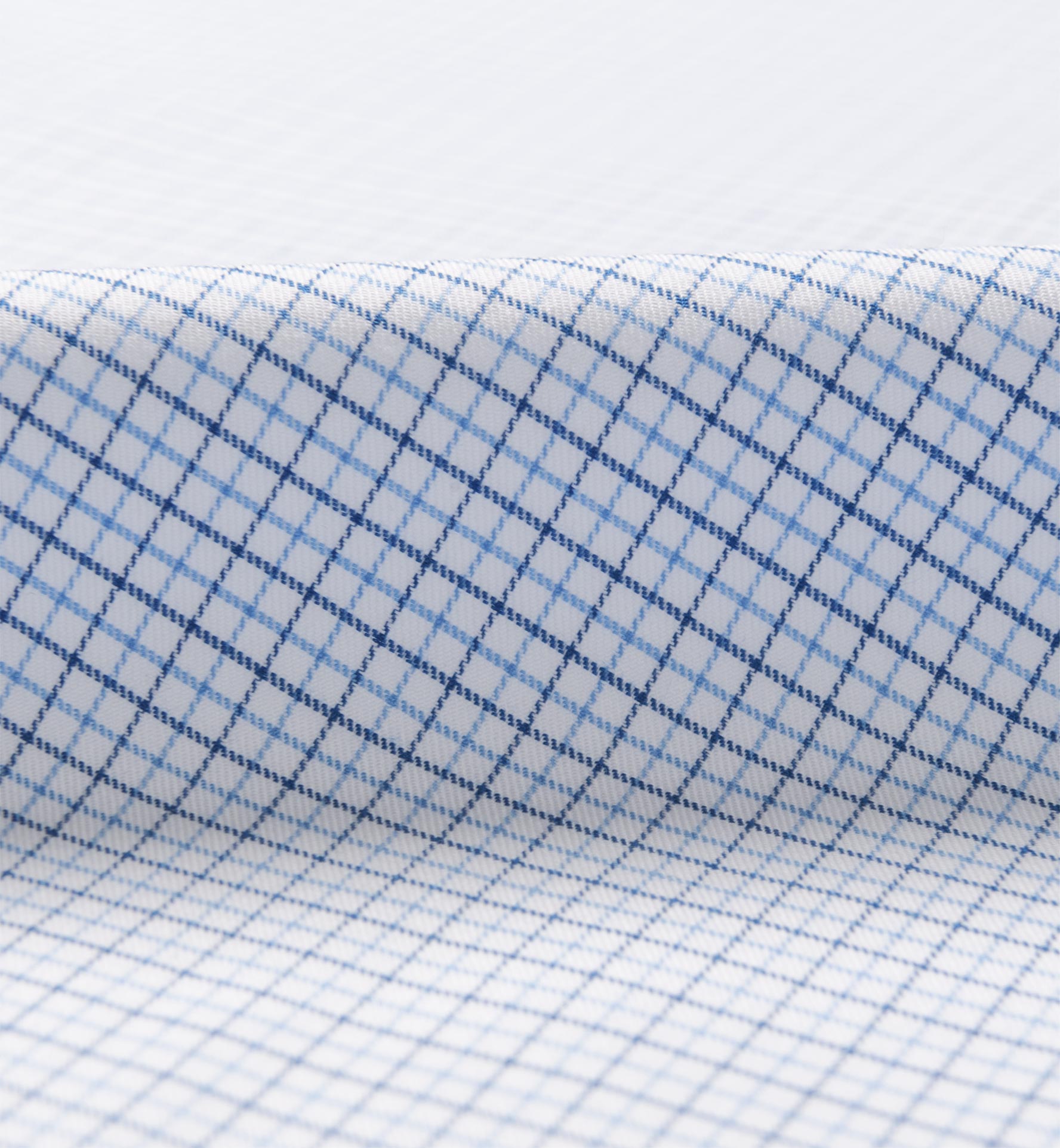 Non-Iron Stretch Blue and Navy Tattersall by Proper Cloth