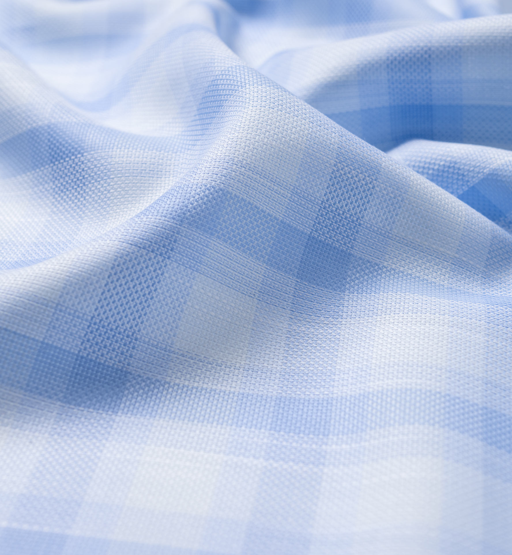 Light Blue Tonal Pique Check Shirts by Proper Cloth