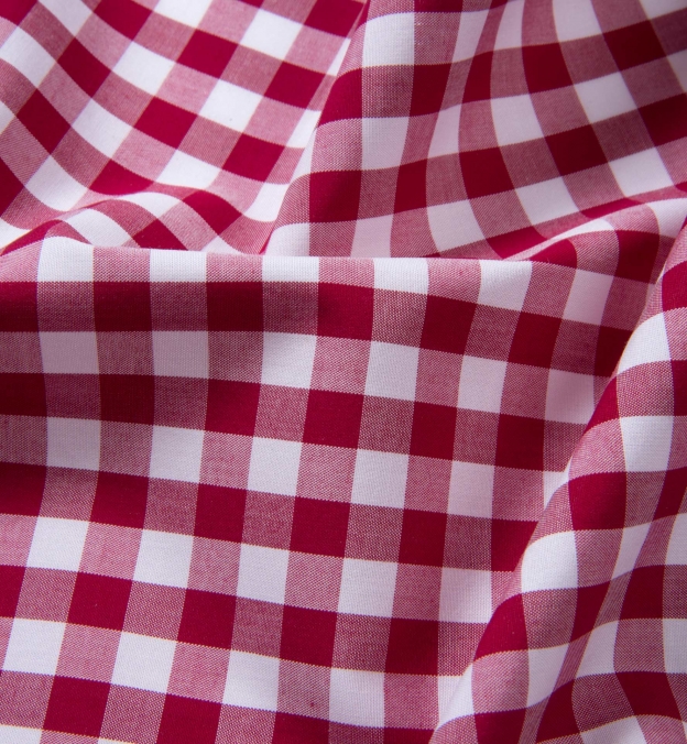 Red Large Gingham Shirts by Proper Cloth