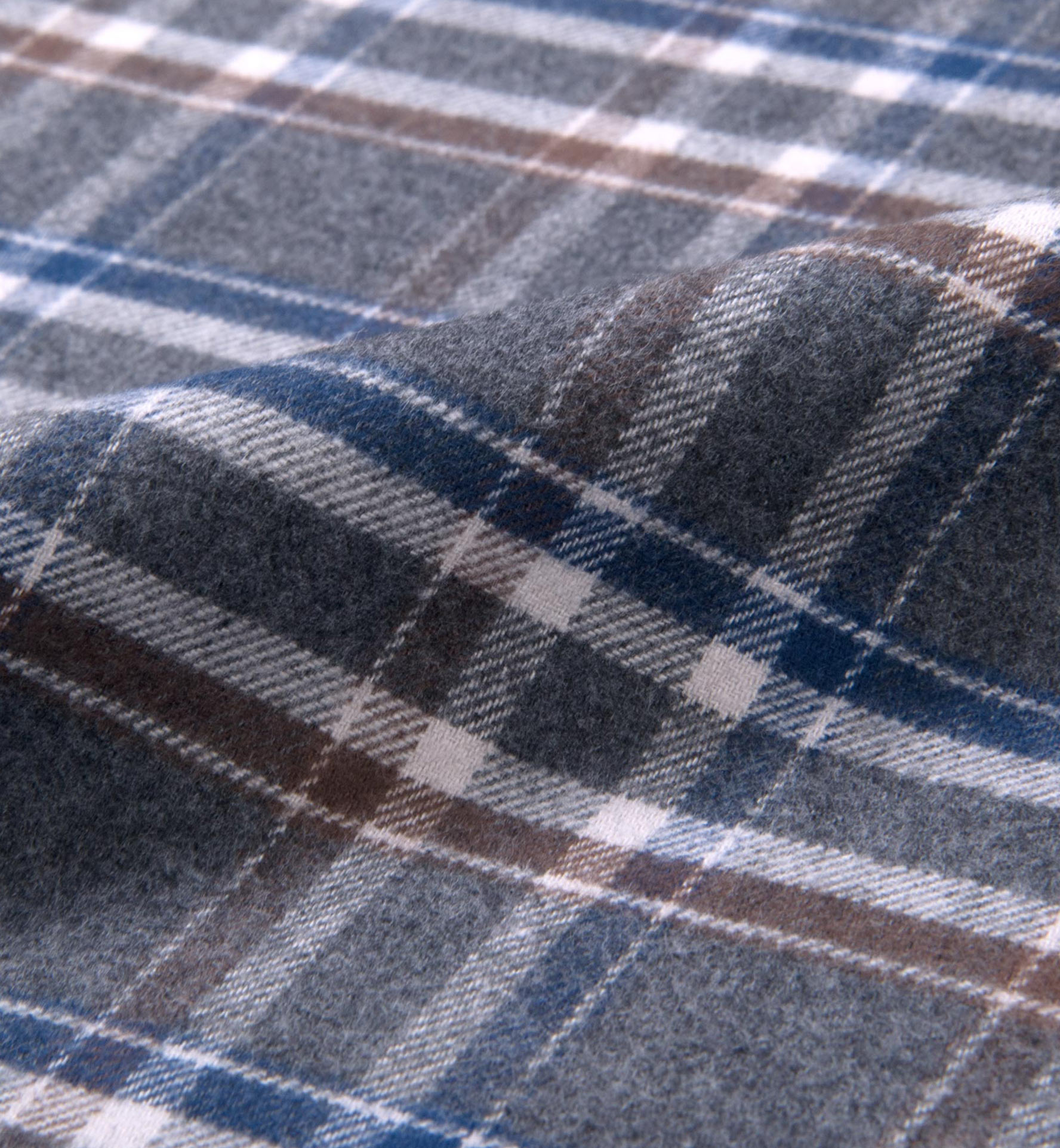Grey and Brown Plaid Flannel Shirts by Proper Cloth