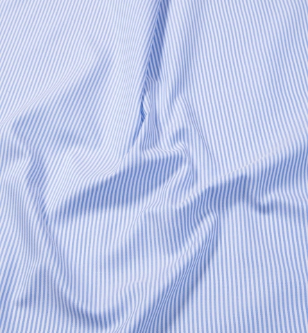 Newton Blue Pencil Stripe Pinpoint Shirts by Proper Cloth