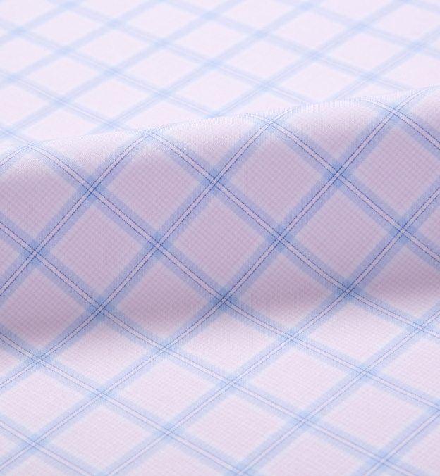 Suffolk Pink and Light Blue Check Shirts by Proper Cloth