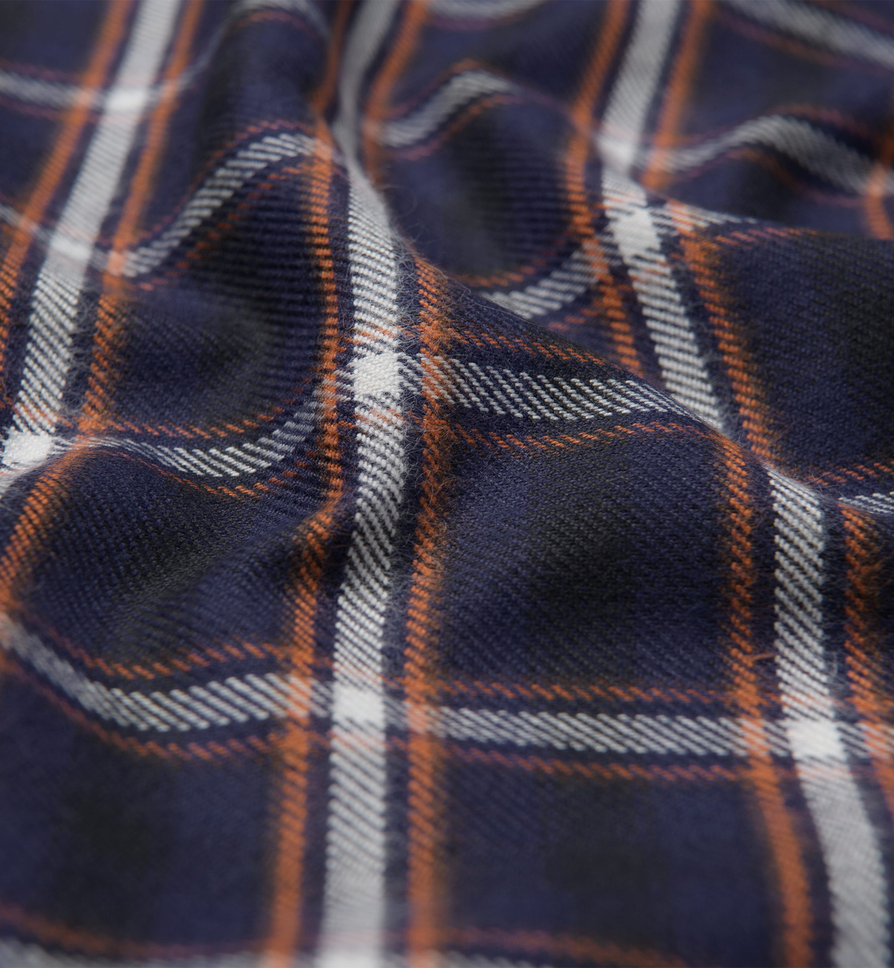 Whitney Navy and Rust Plaid Flannel Shirts by Proper Cloth