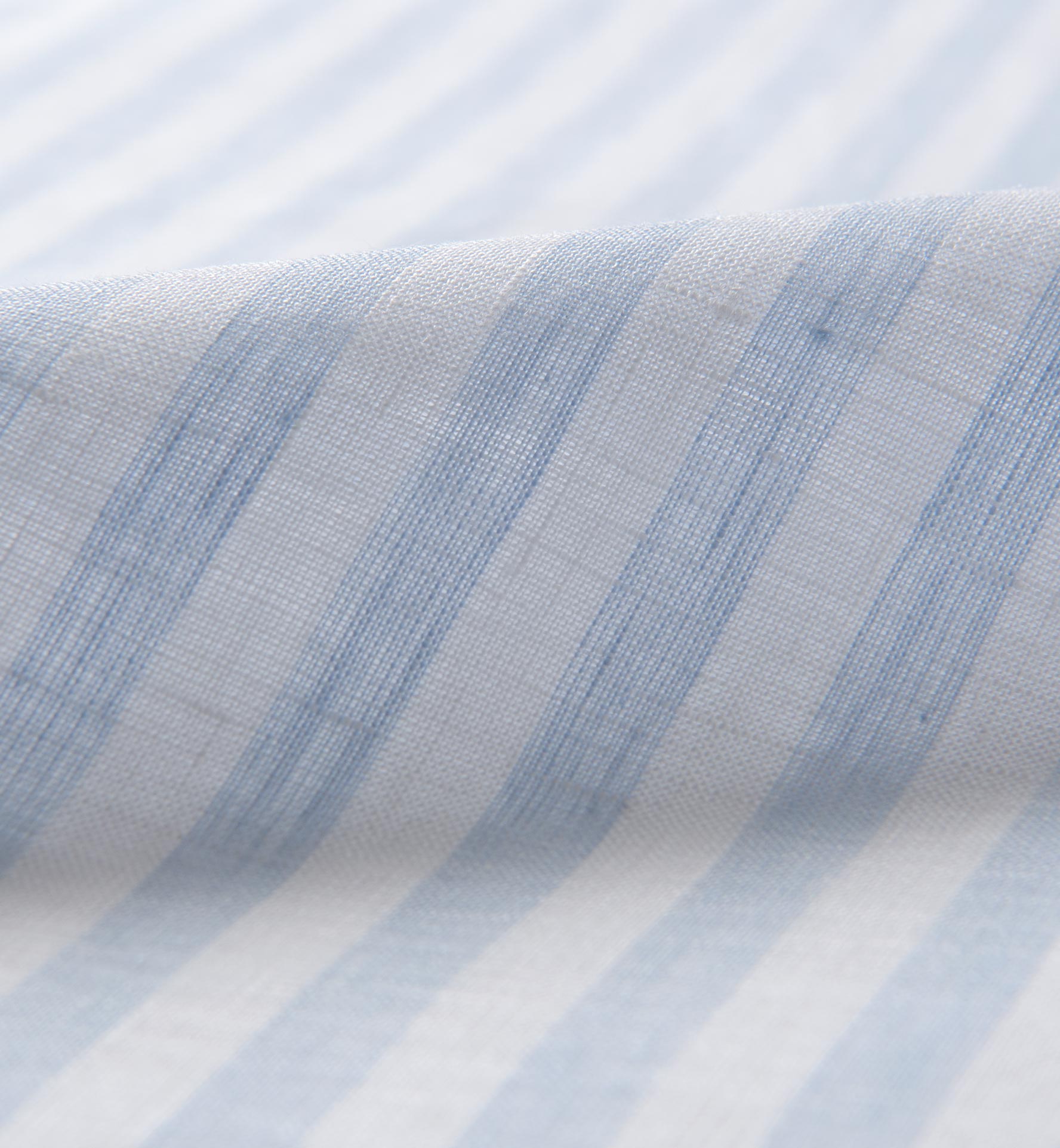 Baird McNutt Light Blue Wide Stripe Irish Linen Shirts by Proper Cloth