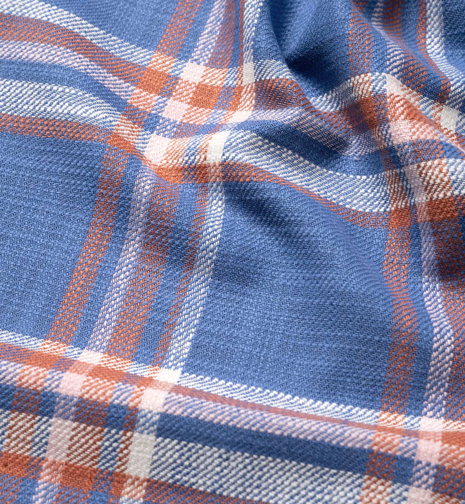 Jackson Cornflower and Red Country Plaid Shirts by Proper Cloth