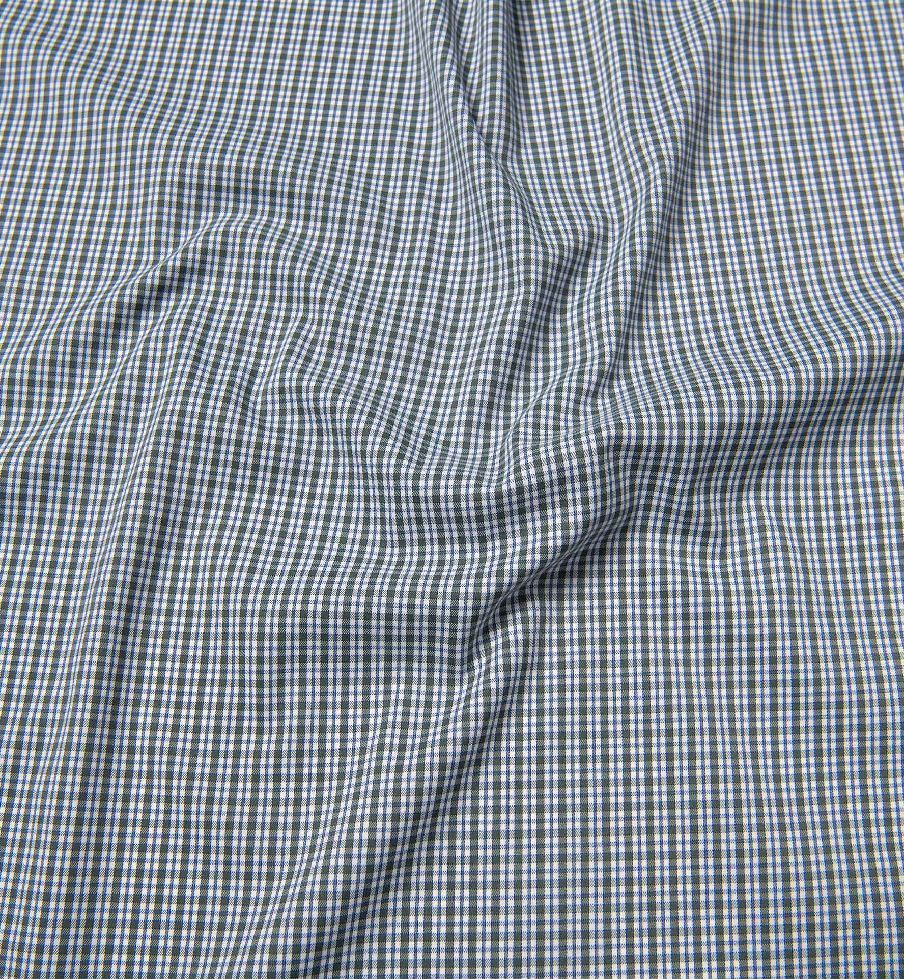 Performance Hunter Green Small Check Shirts by Proper Cloth