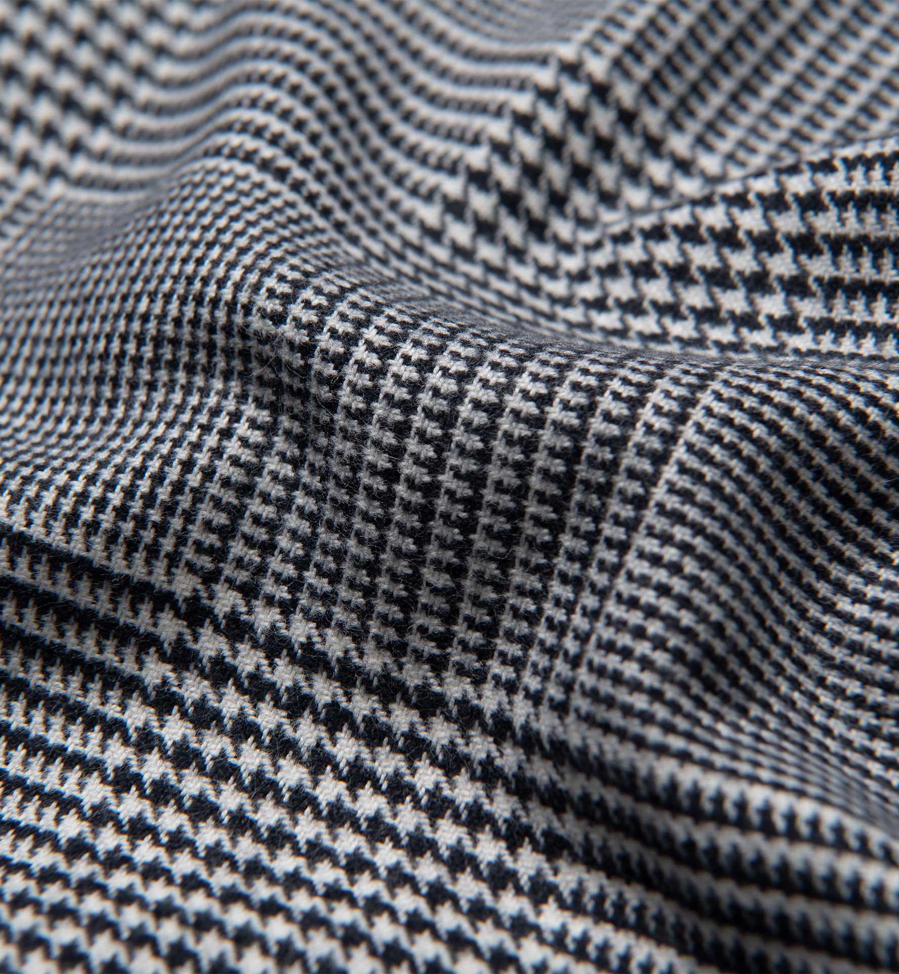 Black and White Large Glen Plaid Flannel Shirts by Proper Cloth