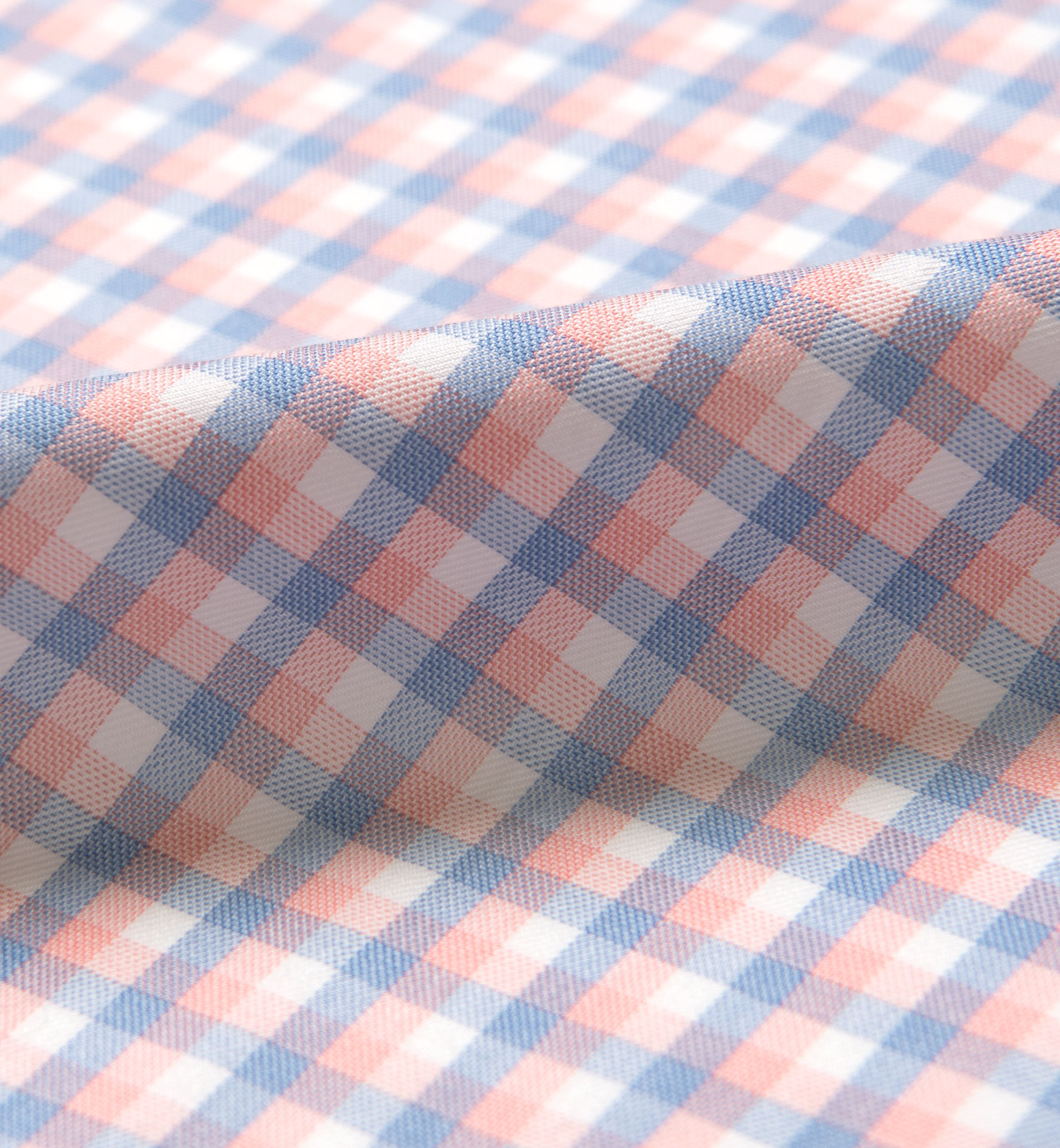 Lucca Orange and Blue Shadow Check Shirts by Proper Cloth