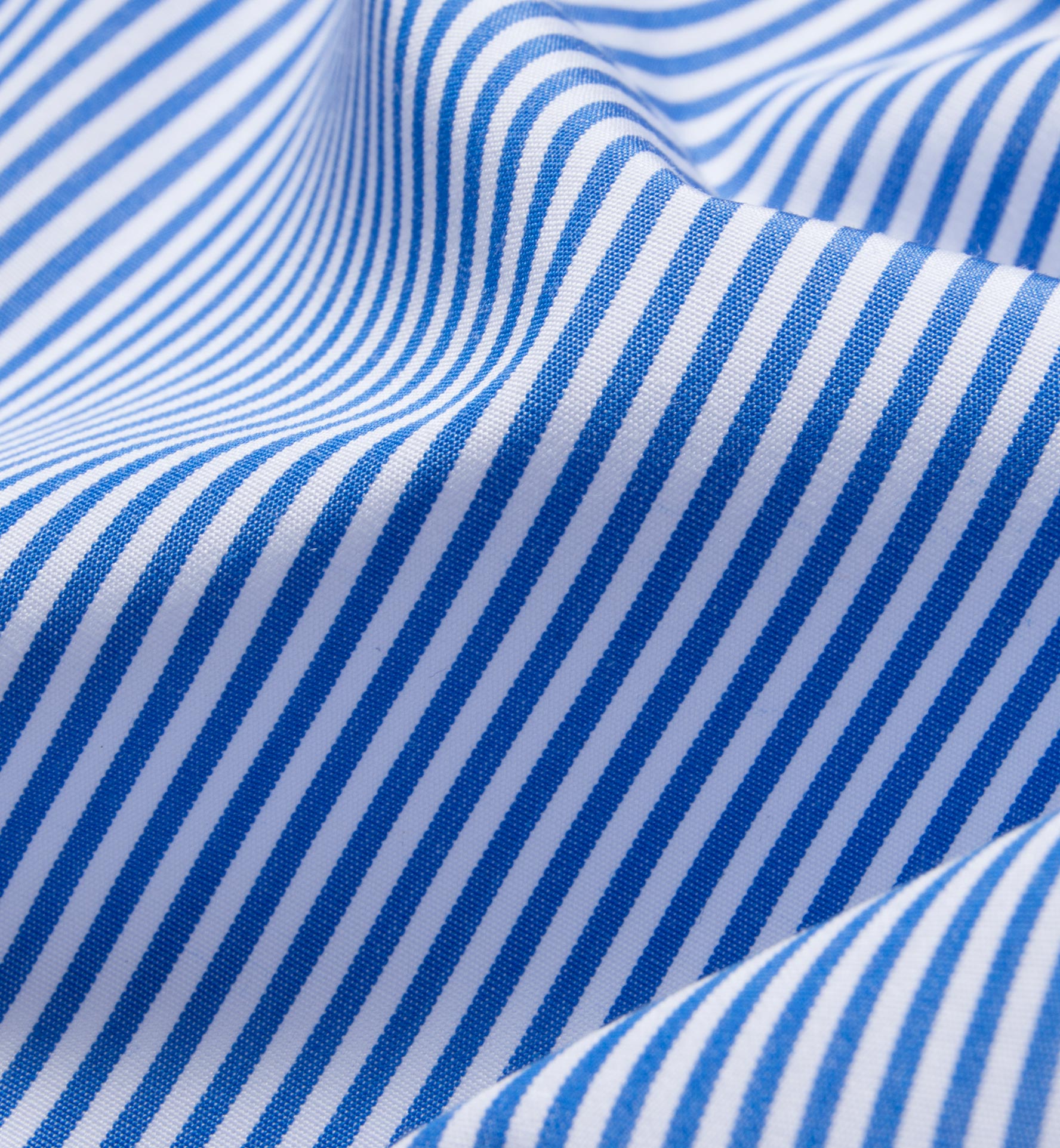 140s Blue Wrinkle-Resistant Pencil Stripe Shirts by Proper Cloth