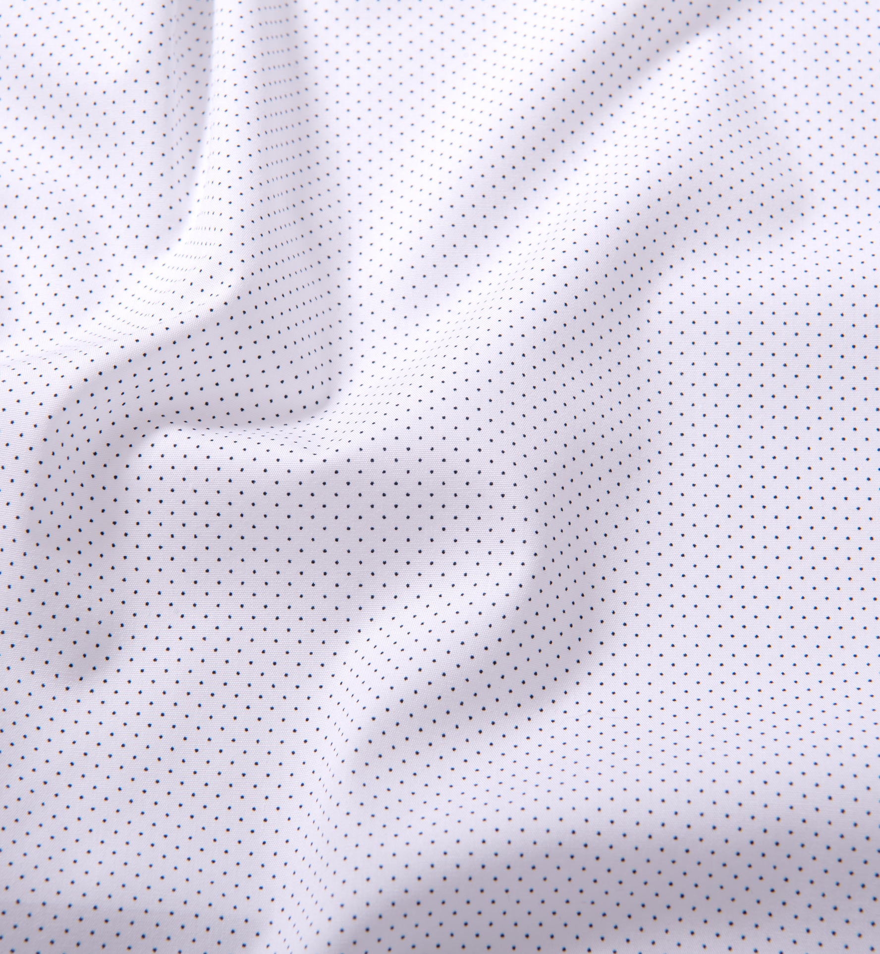 White and Navy Pindot Print Shirts by Proper Cloth