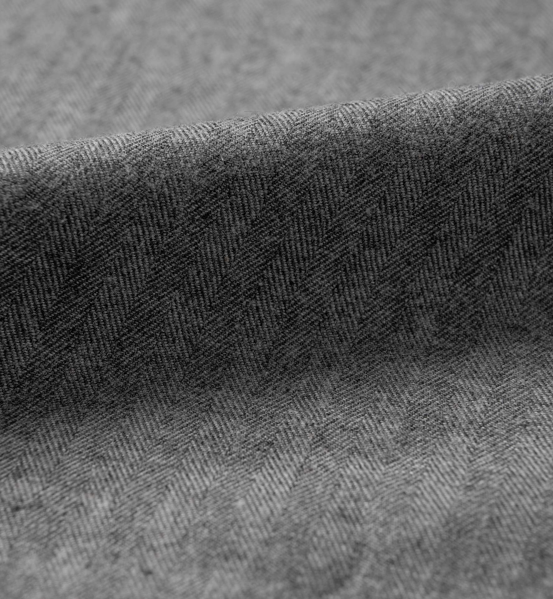 Ludlow Grey Melange Brushed Herringbone Shirts by Proper Cloth