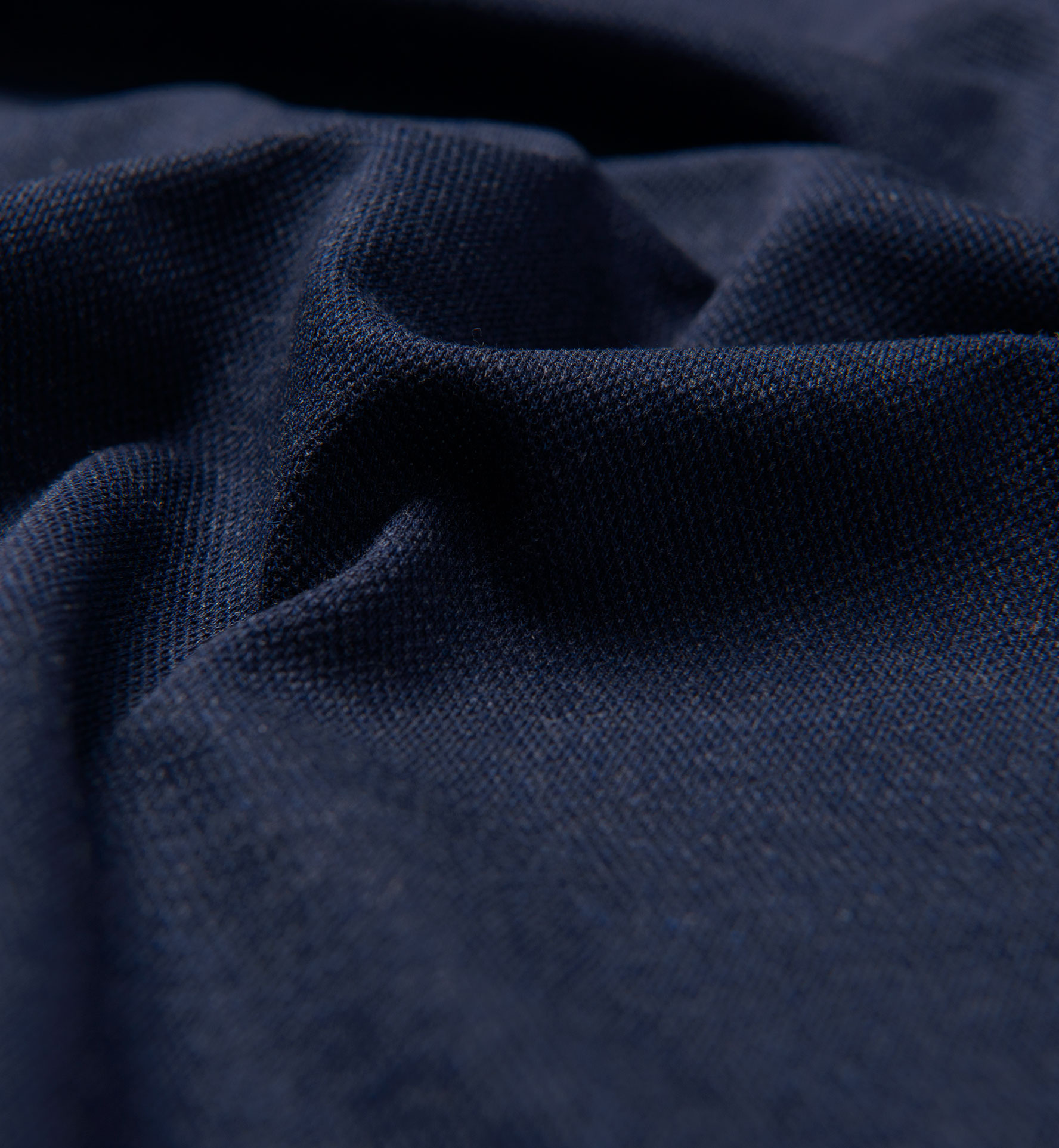 Ventura Navy Melange Knit Pique Shirts by Proper Cloth