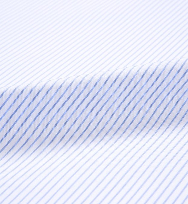 Light Blue 80s Striped Pinpoint Shirts by Proper Cloth