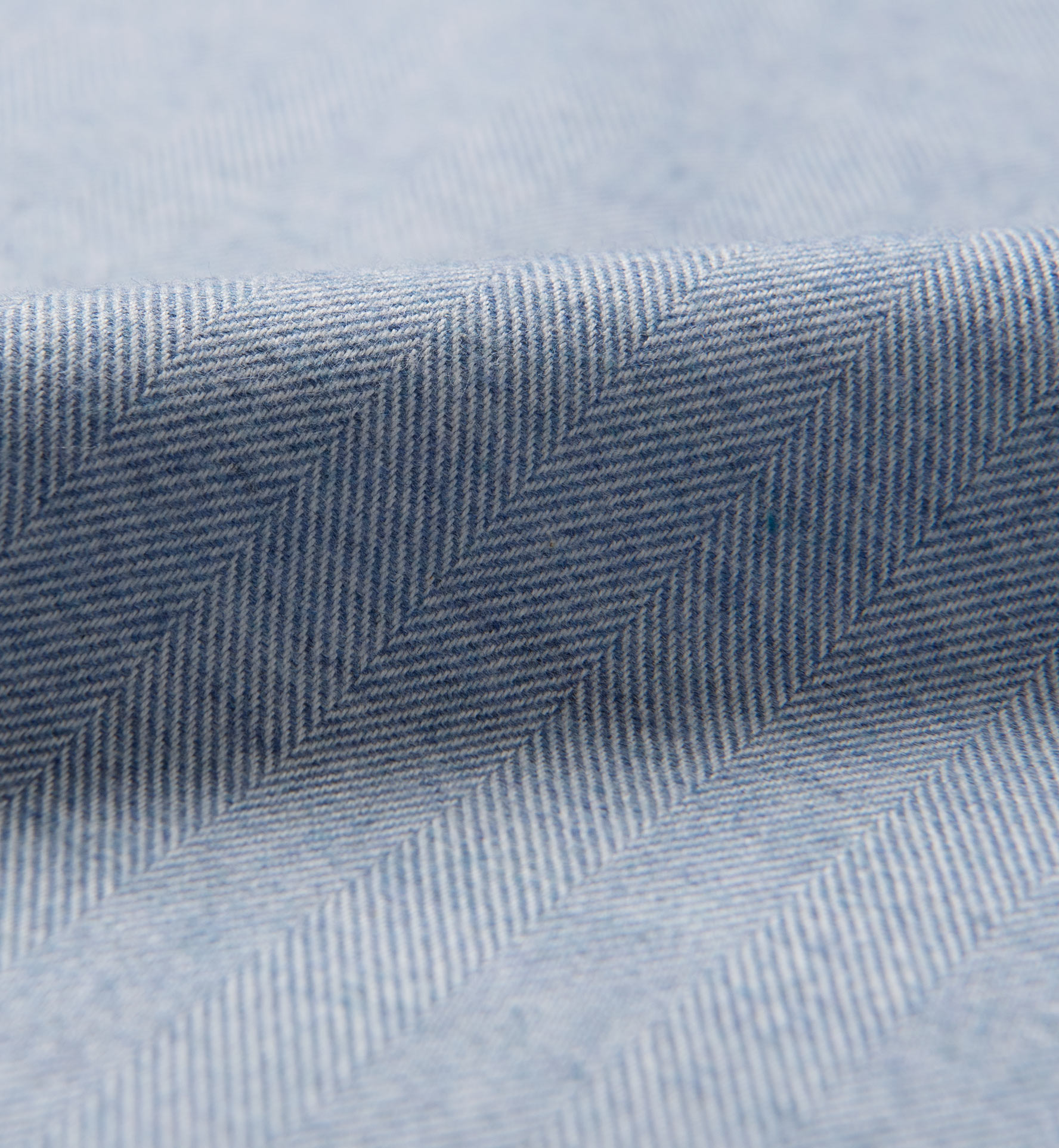 Canclini Light Blue Melange Herringbone Beacon Flannel Shirts by Proper ...