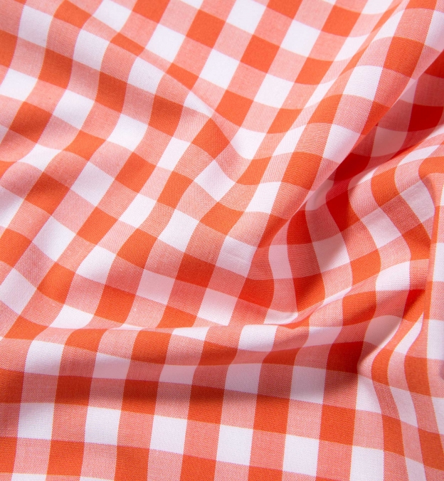Orange Large Gingham Shirts by Proper Cloth