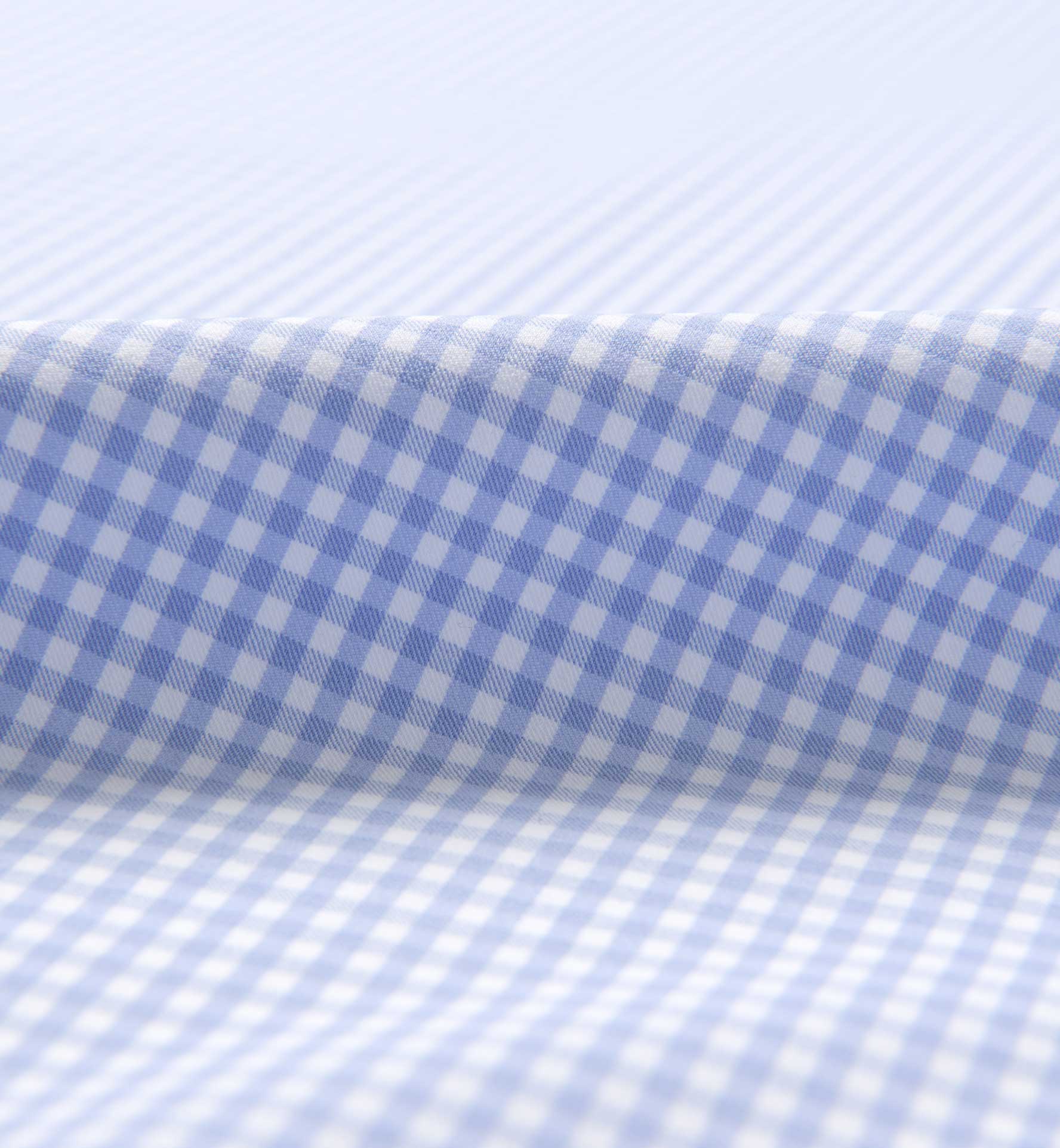 Recycled Cotton Free Performance Light Blue Gingham by Proper Cloth
