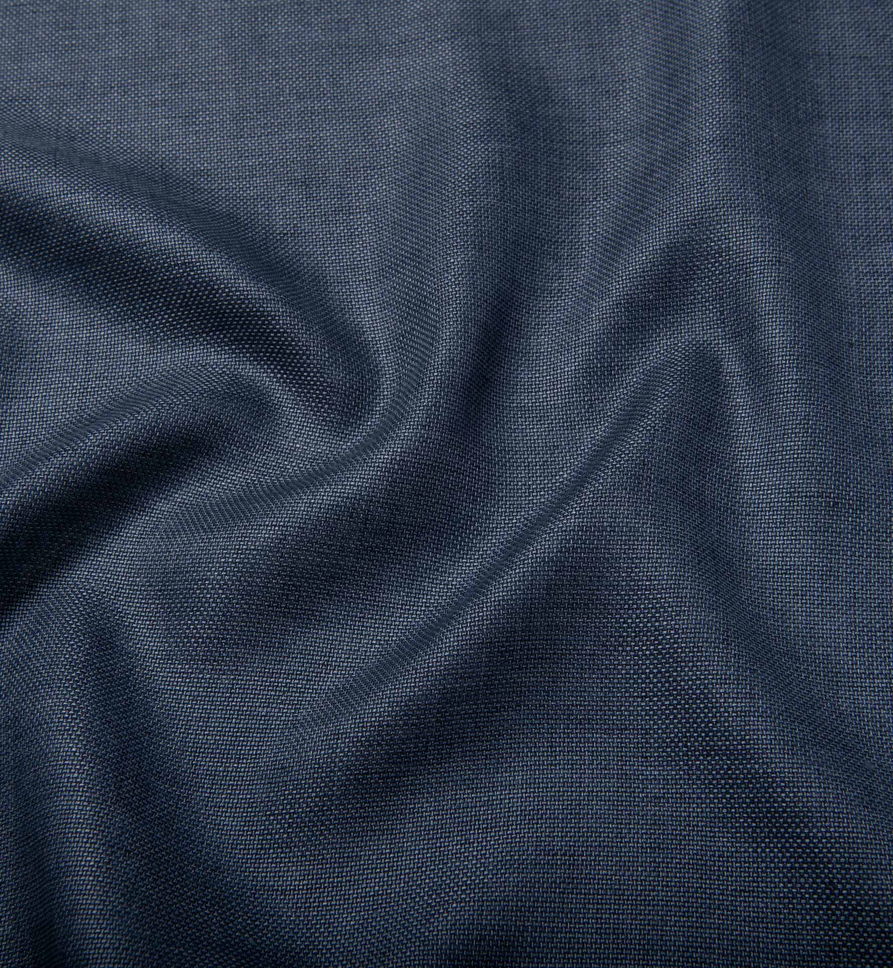 Albini Washed Ocean Blue Linen Hopsack Shirts by Proper Cloth