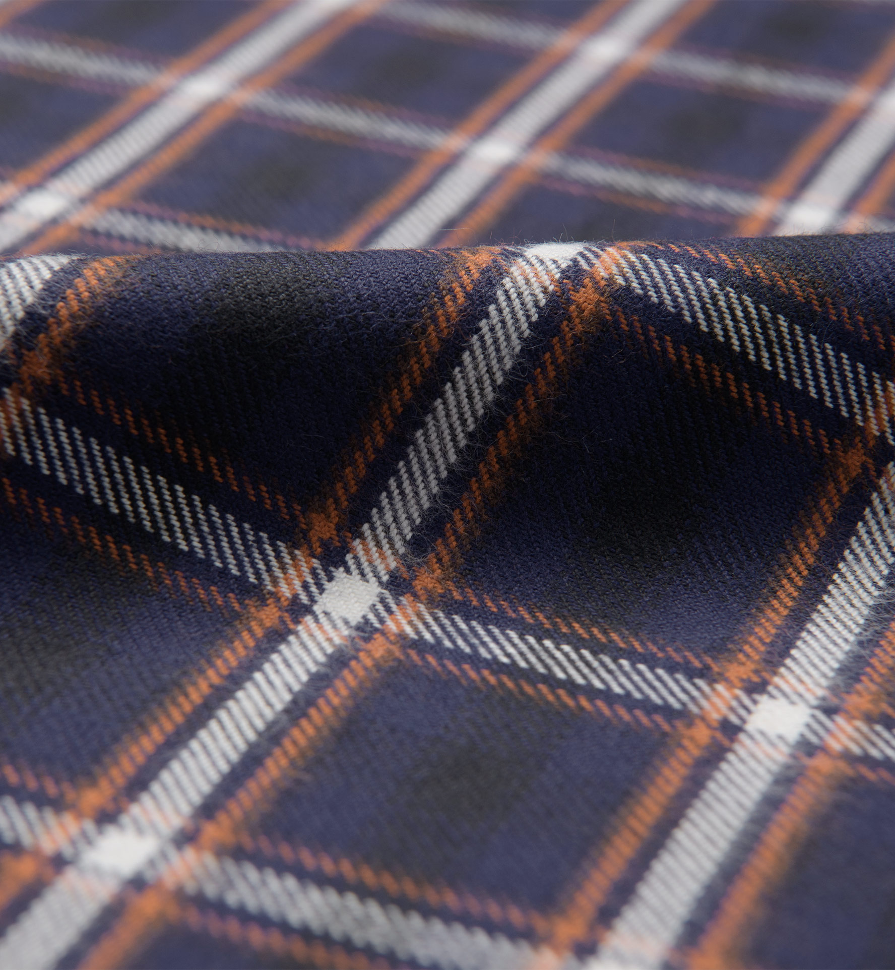 Whitney Navy and Rust Plaid Flannel Shirts by Proper Cloth