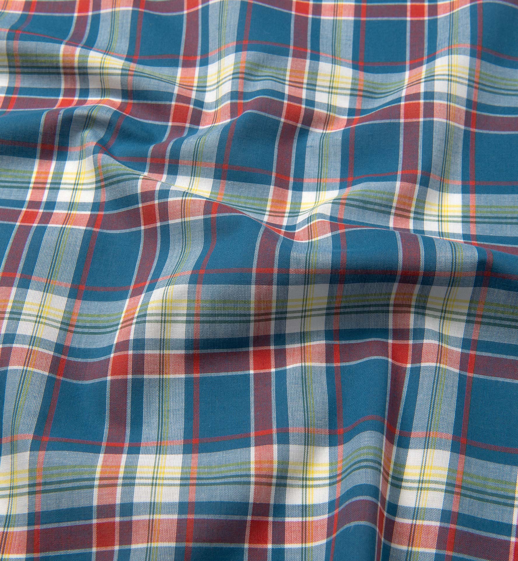 Blue Red and Yellow Indian Madras Shirts by Proper Cloth