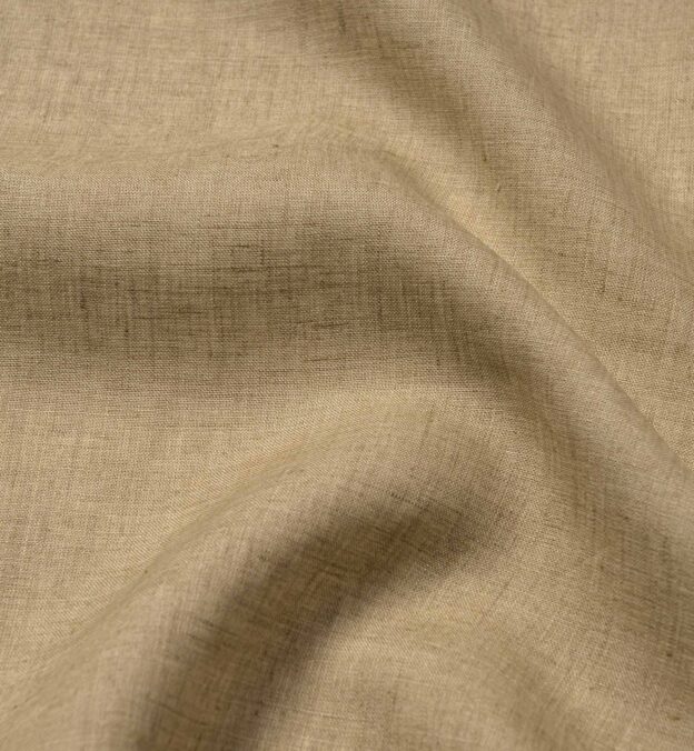 Albini Washed Beige Delave Lightweight Linen Shirts by Proper Cloth