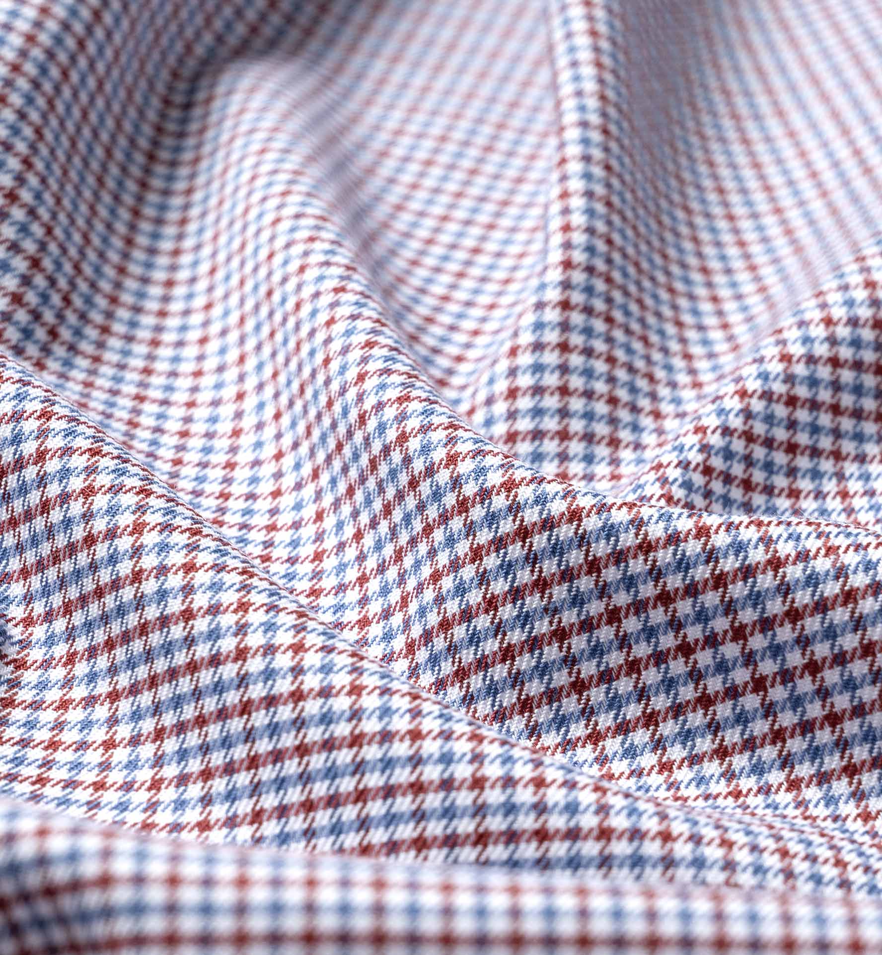 Non-Iron Stretch Burgundy and Blue Gingham Shirts by Proper Cloth