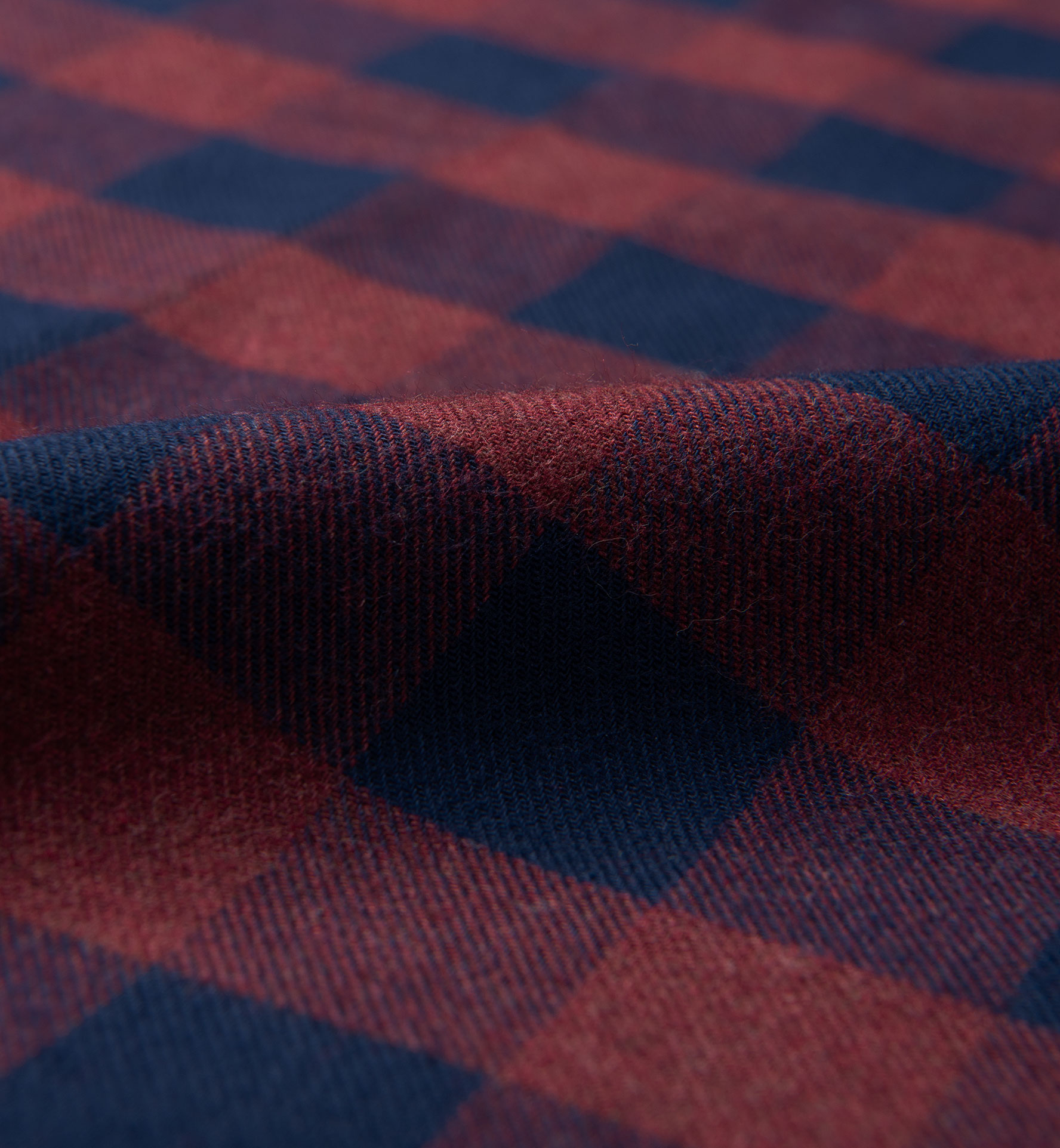 Teton Rust and Navy Gingham Flannel Shirts by Proper Cloth