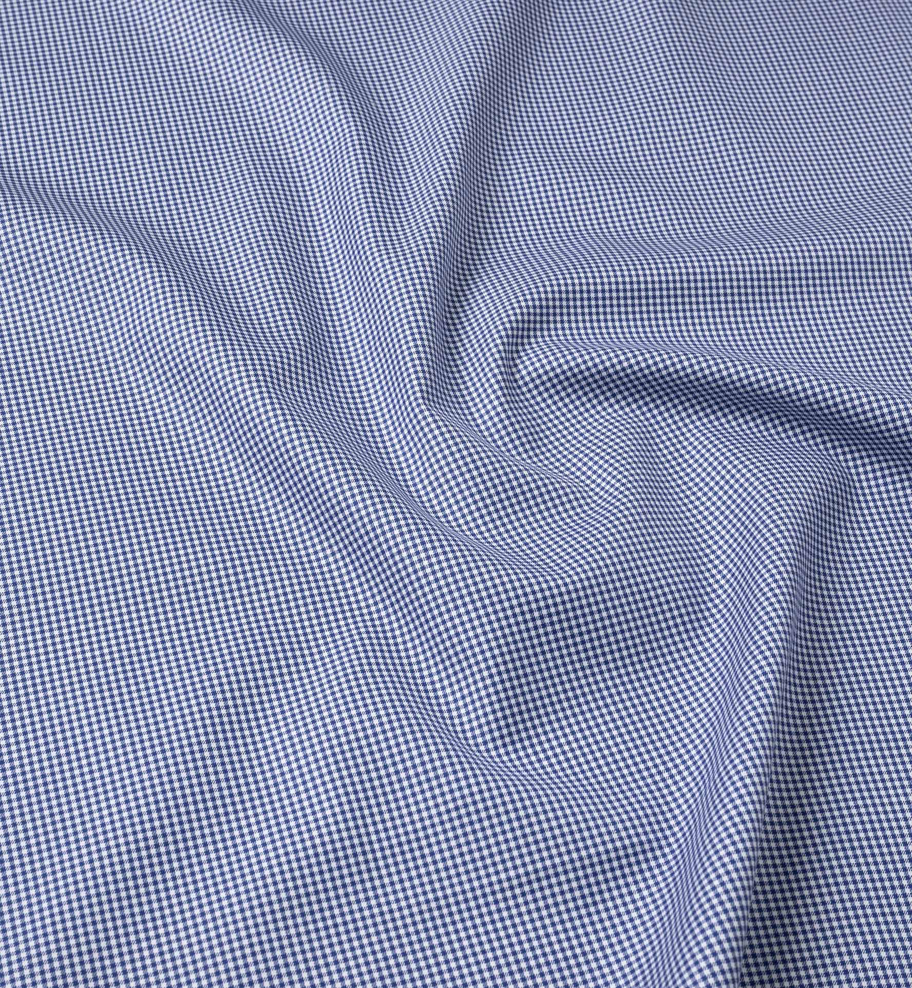 Greenwich Navy Mini Check Shirts by Proper Cloth