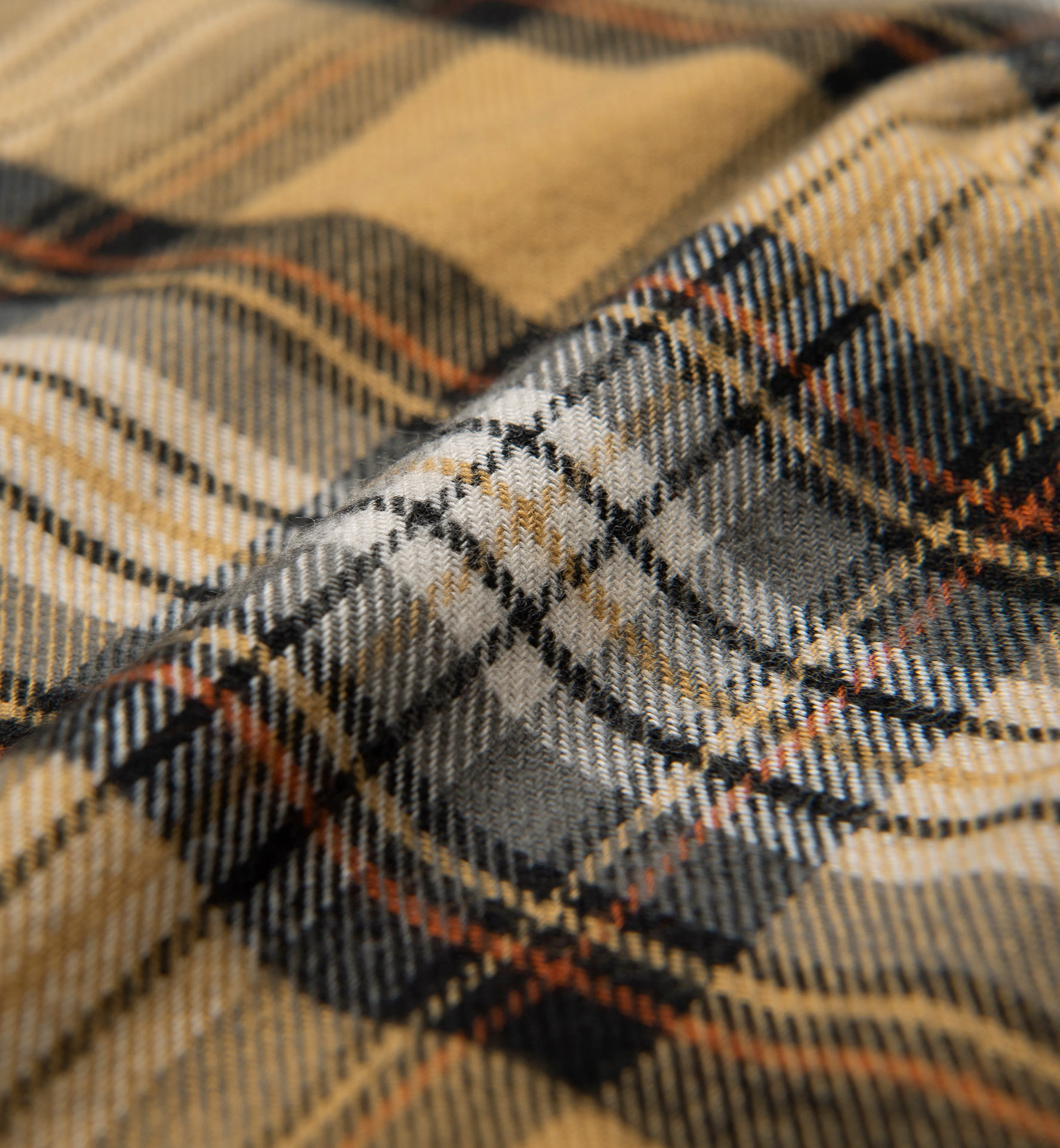 Japanese Gold Multi Color Plaid Flannel Shirts by Proper Cloth