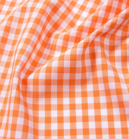 Medium Light Orange Gingham Shirts by Proper Cloth