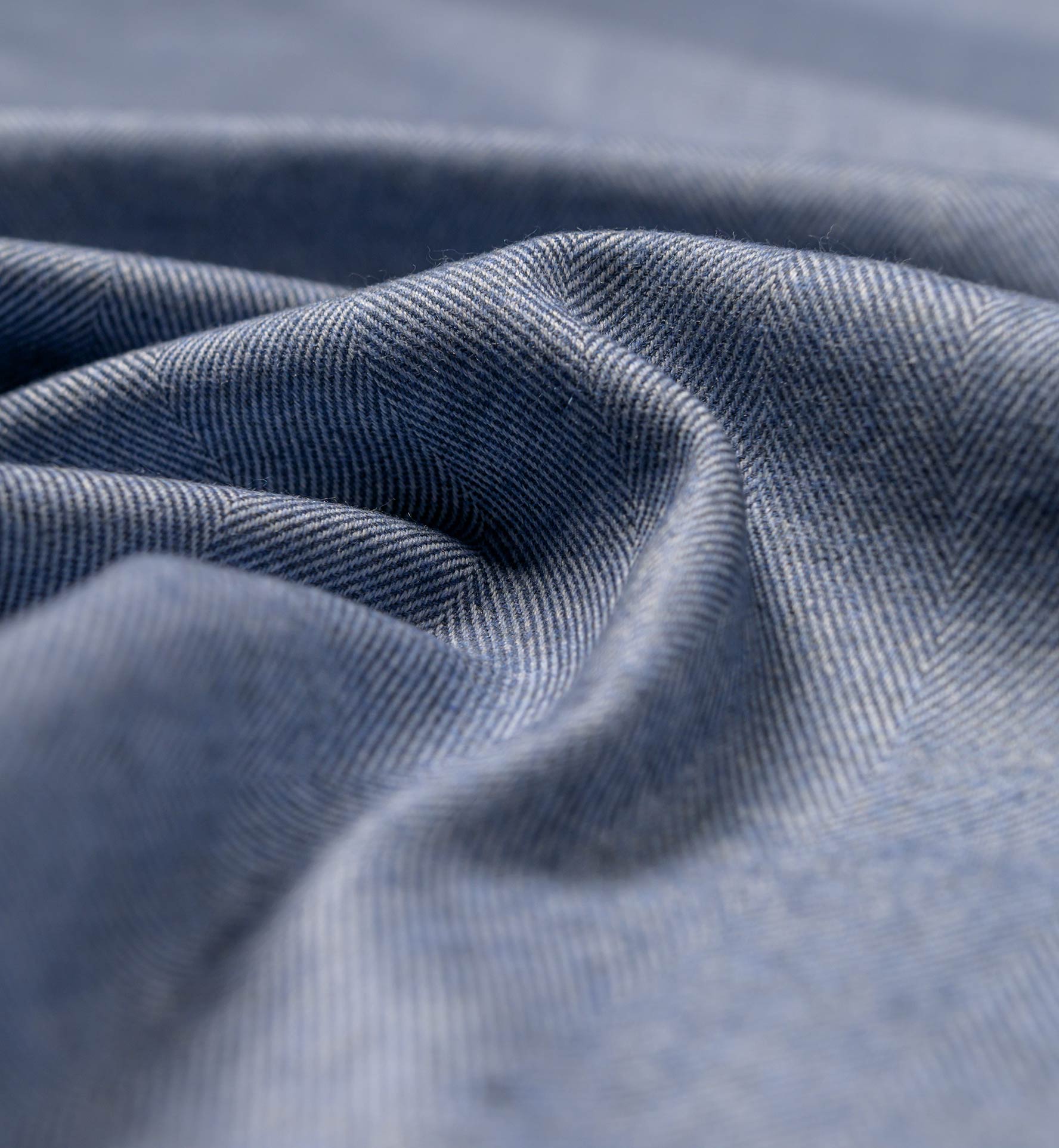 Albini Ocean Cotton Tencel Herringbone Flannel Shirts by Proper Cloth