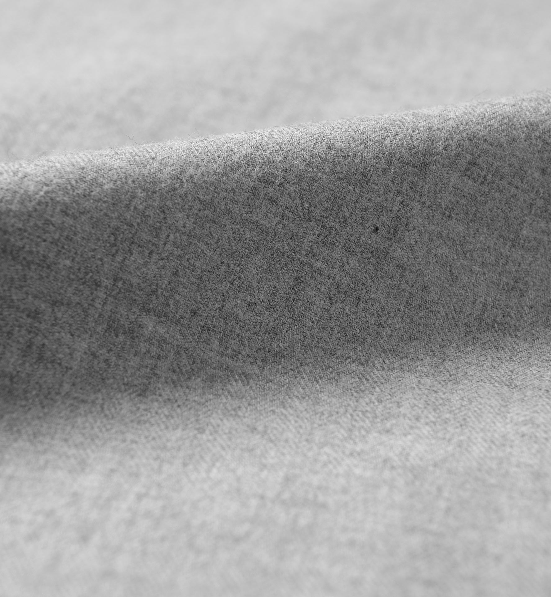 Whistler Light Grey Melange Cotton Flannel Shirts by Proper Cloth