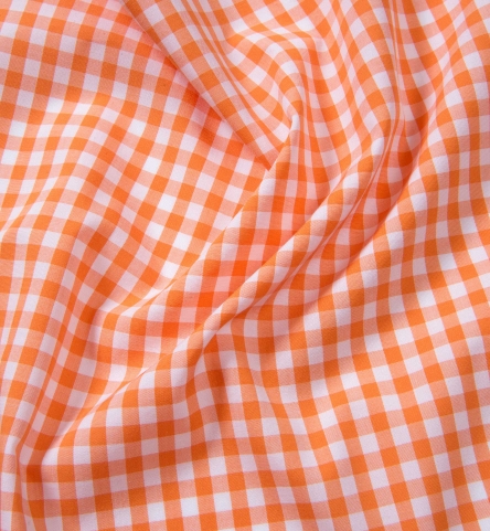 Medium Light Orange Gingham Shirts by Proper Cloth