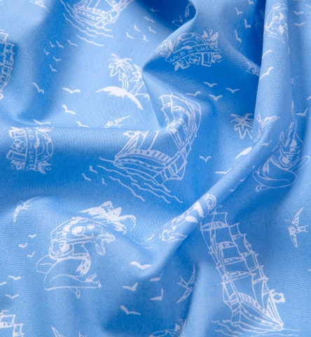 Light Blue Aloha Print Shirts by Proper Cloth