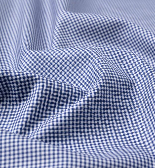 Greenwich Navy Mini Check Shirts by Proper Cloth