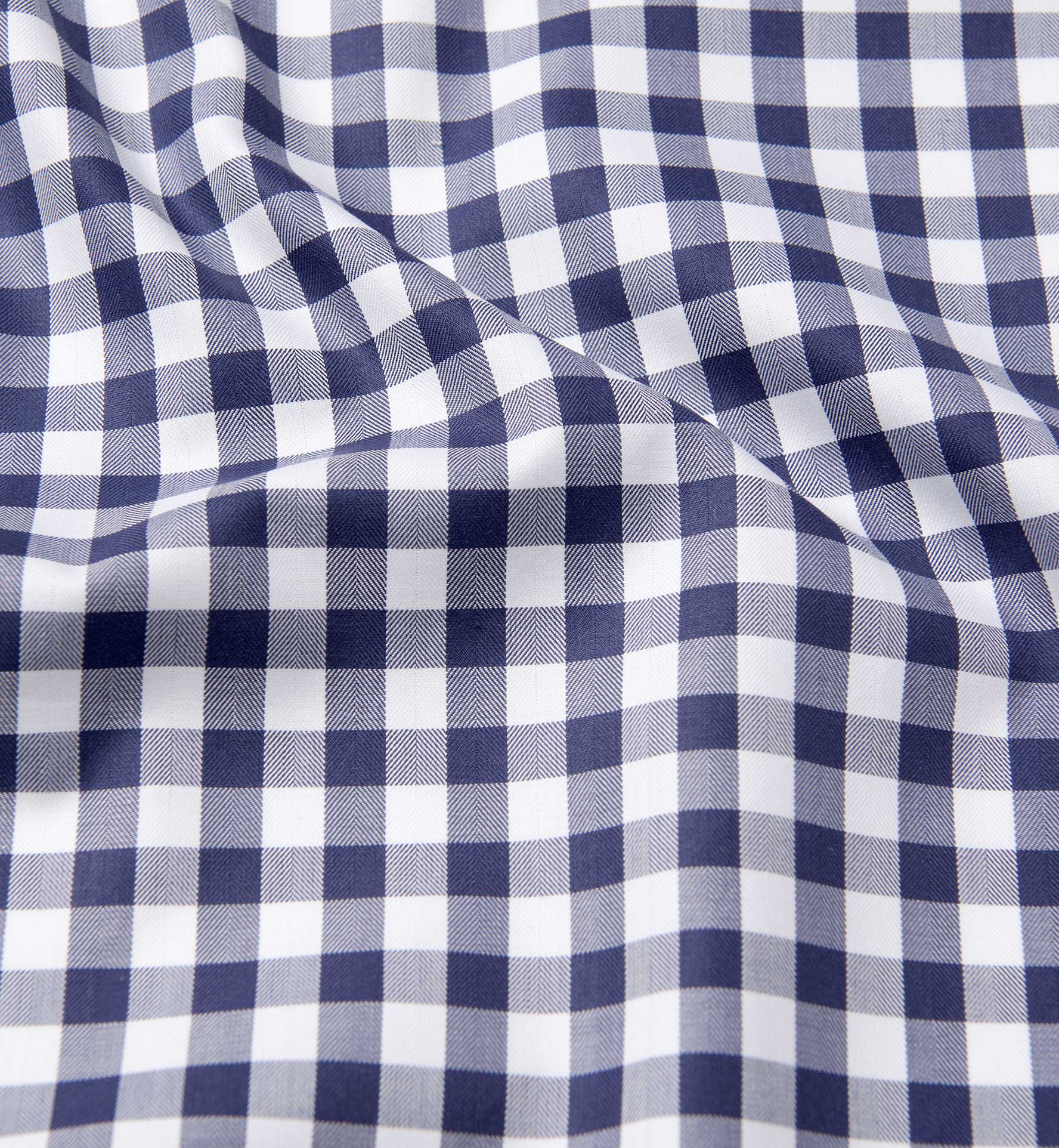 Greenwich Navy Blue Gingham Shirts by Proper Cloth