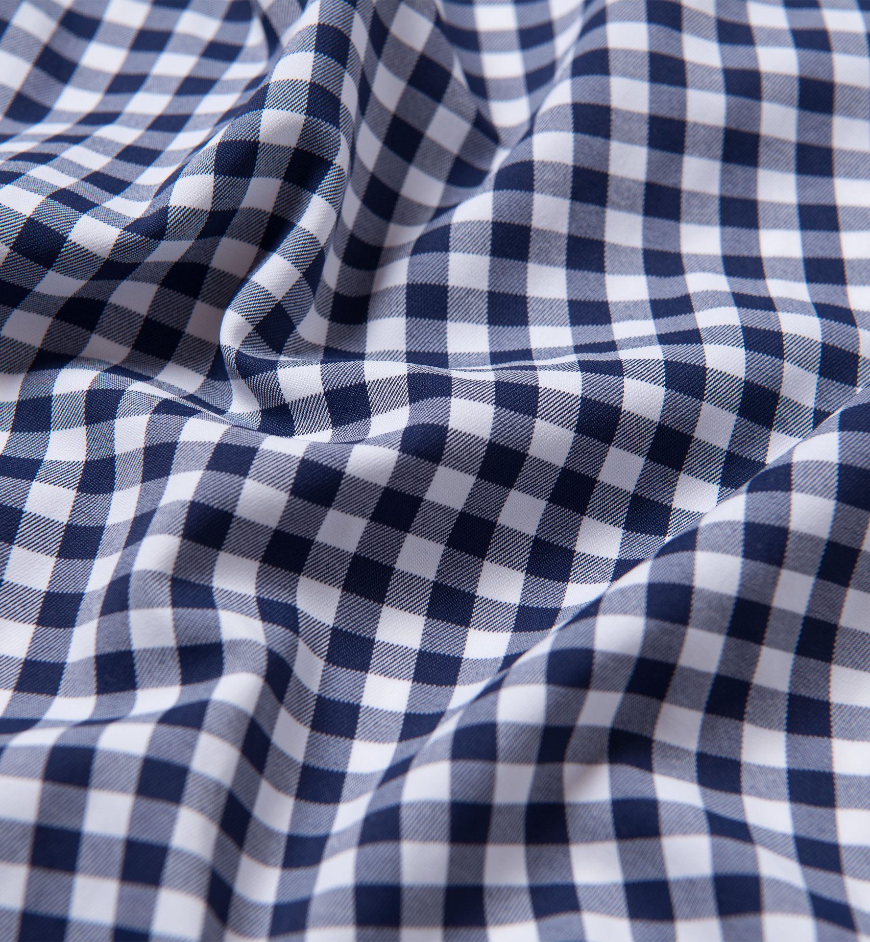 Performance Navy Blue Gingham Shirts by Proper Cloth