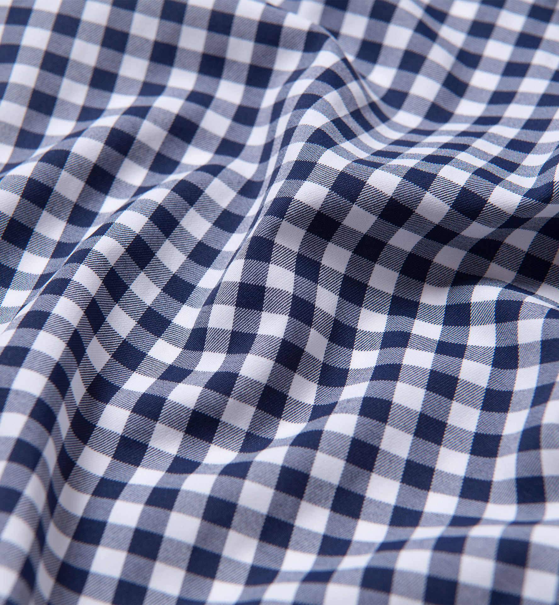 Performance Navy Blue Gingham Shirts by Proper Cloth