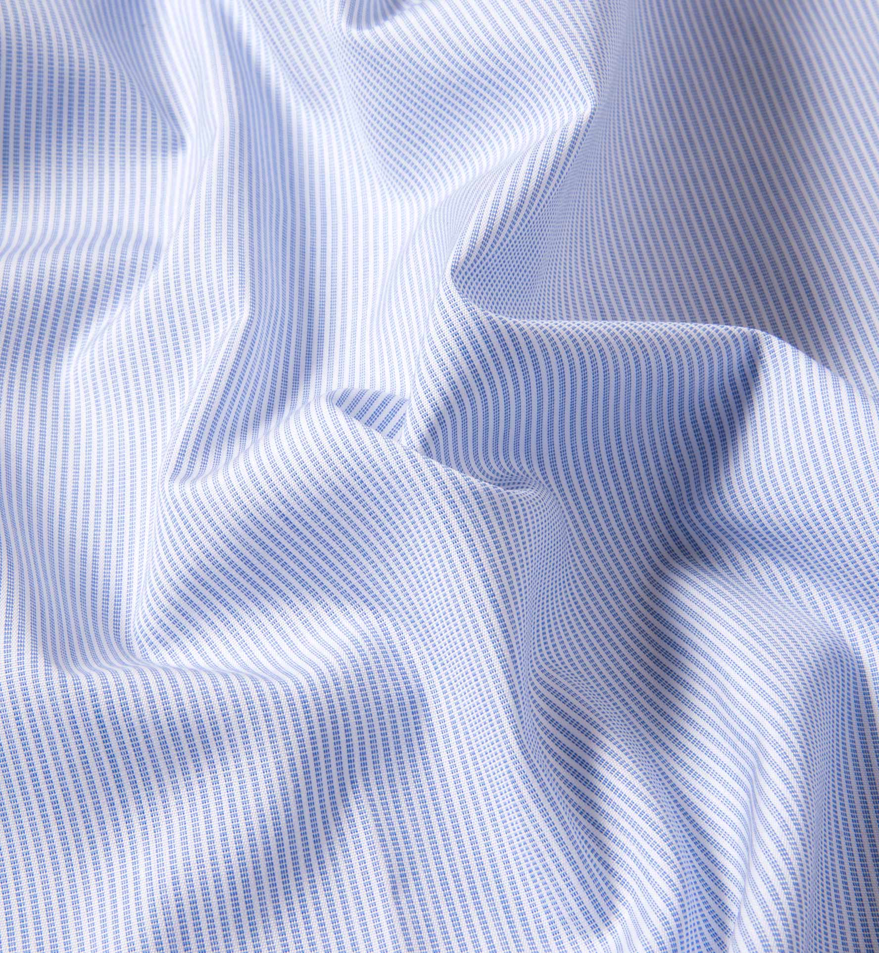 Thomas Mason Blue End-on-End Stripe Shirts by Proper Cloth