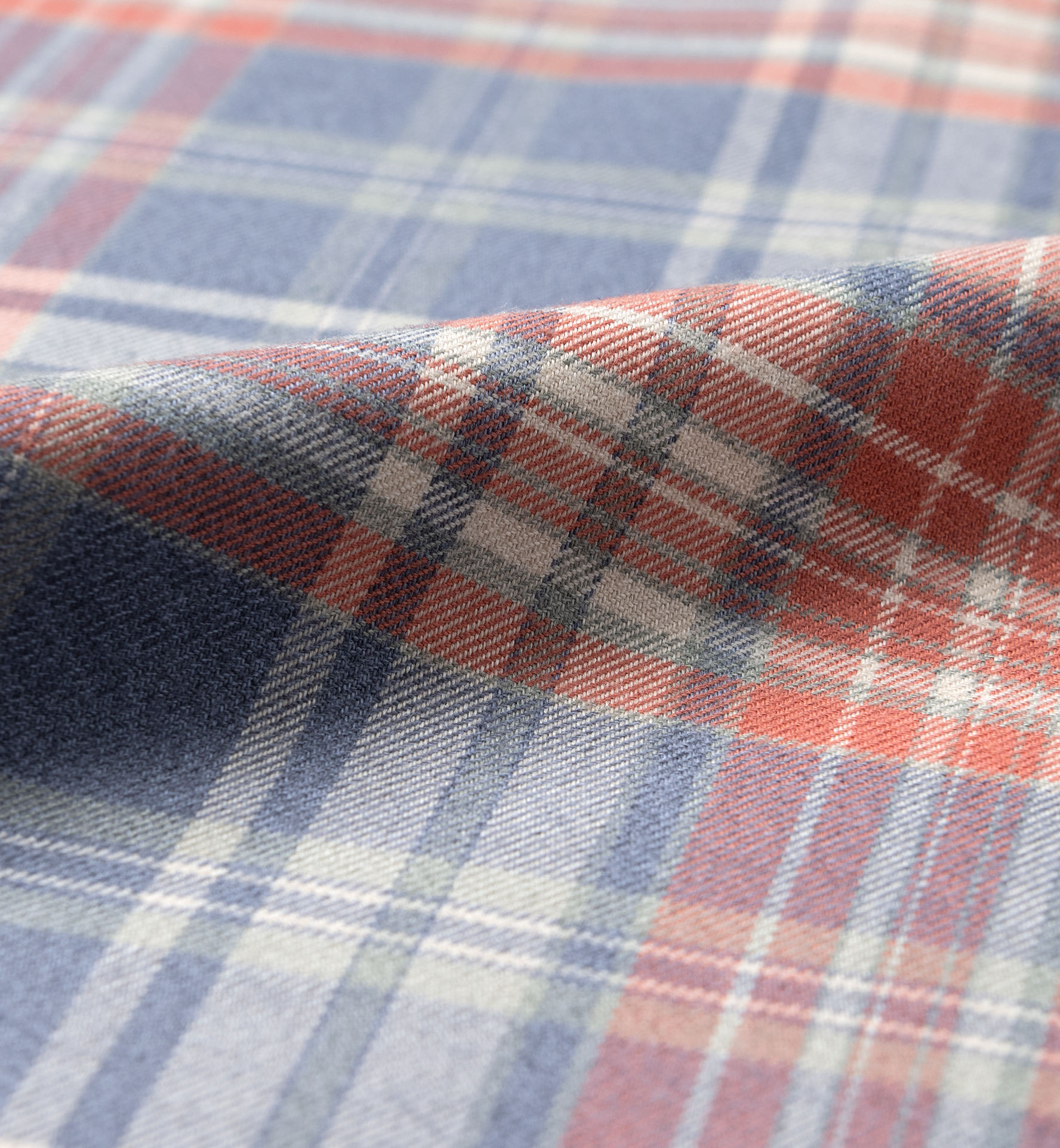 Teton Faded Slate and Red Plaid Flannel Shirts by Proper Cloth