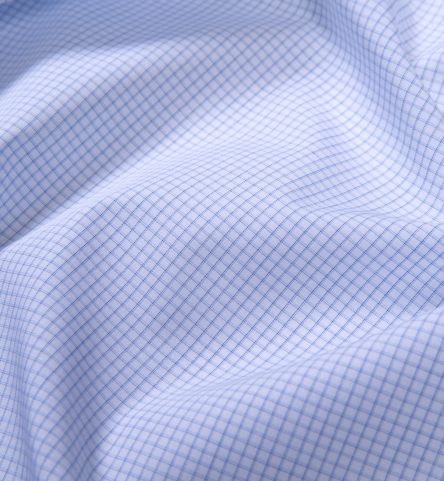Madison Light Blue Mini Shadow Check Shirts by Proper Cloth