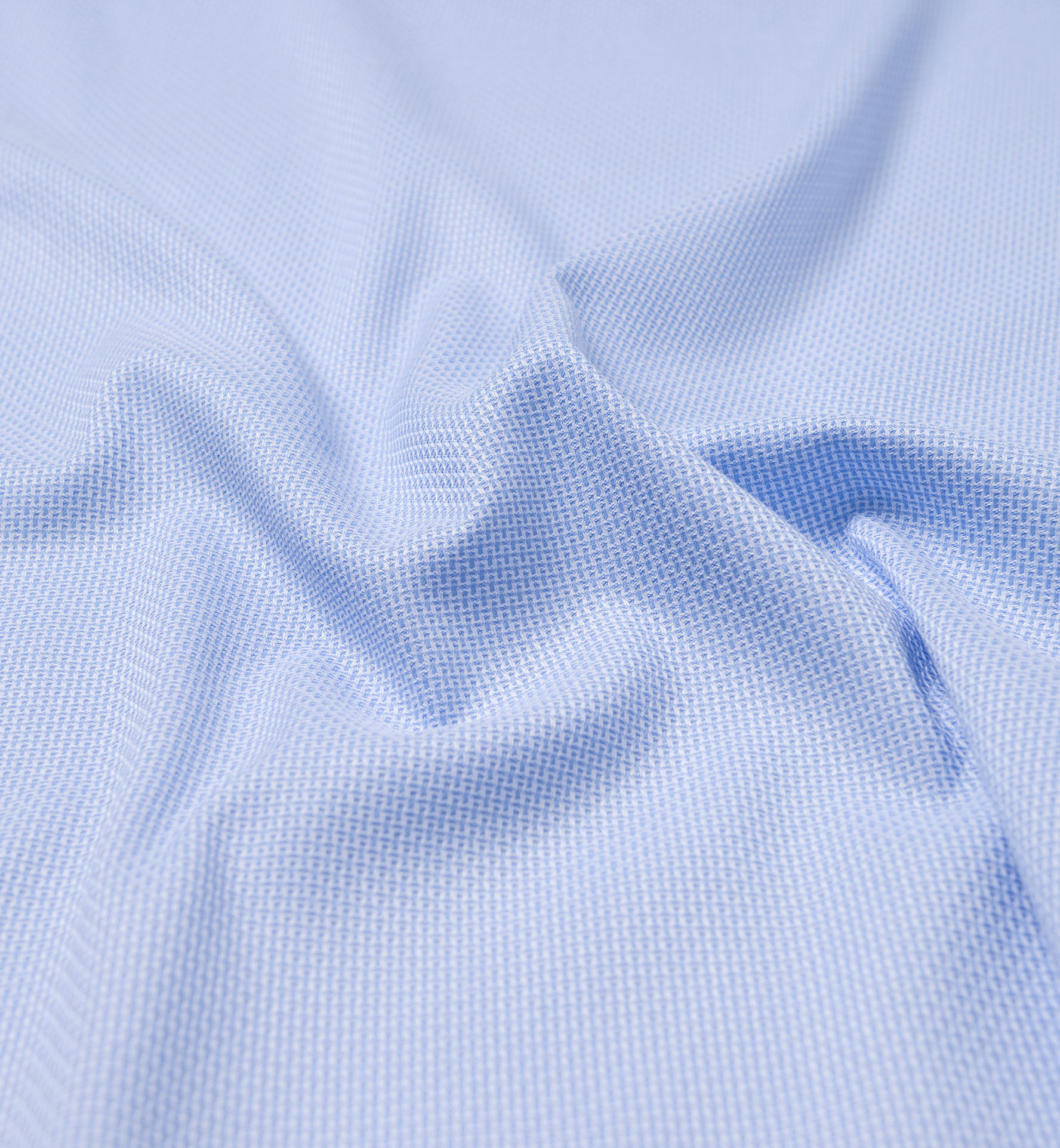 Light Blue Coolmax Blend Stretch Jacquard Shirts by Proper Cloth